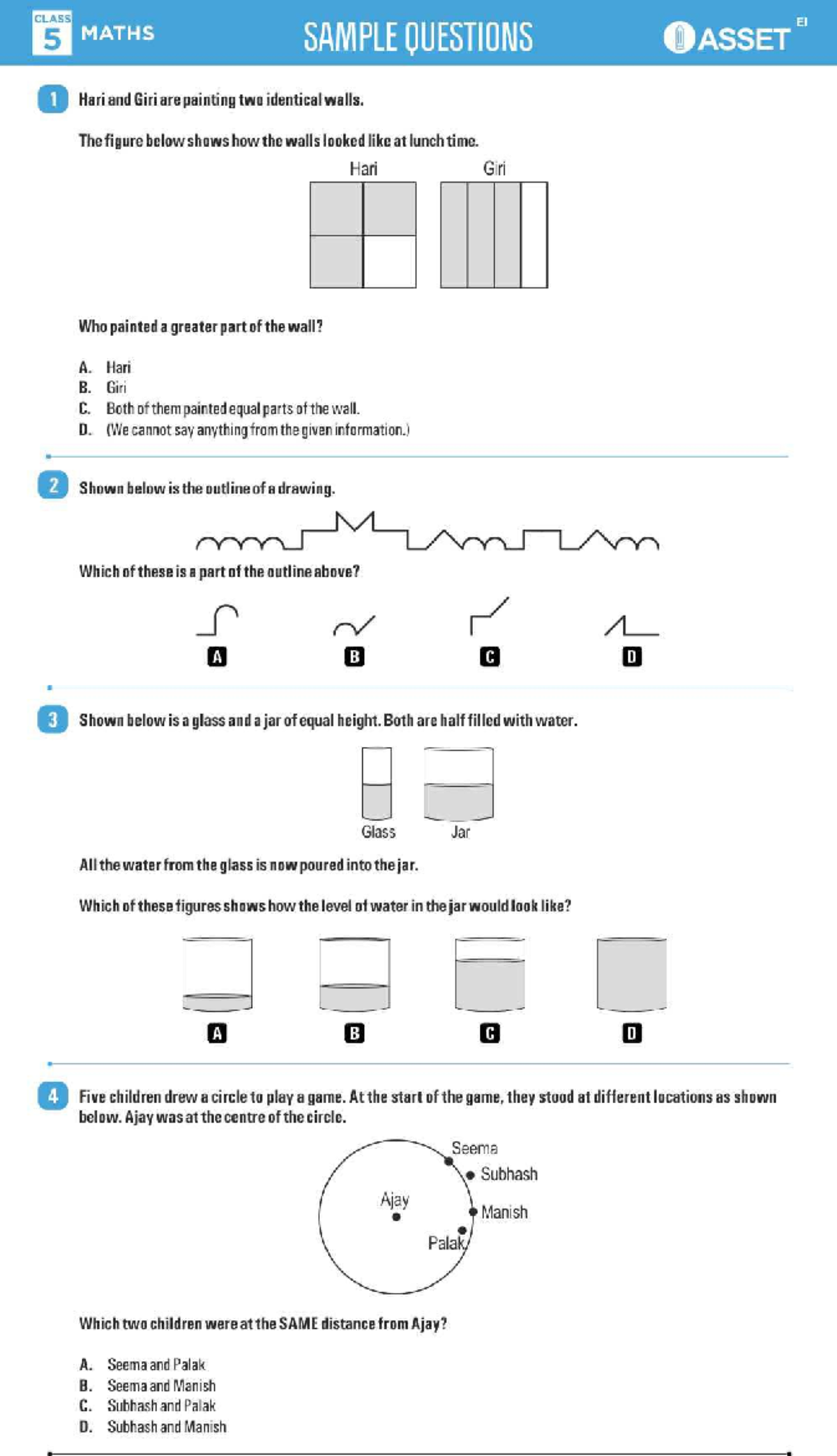 Asset Math Sample Papers for Class 5 - Practice Questions - Studocu