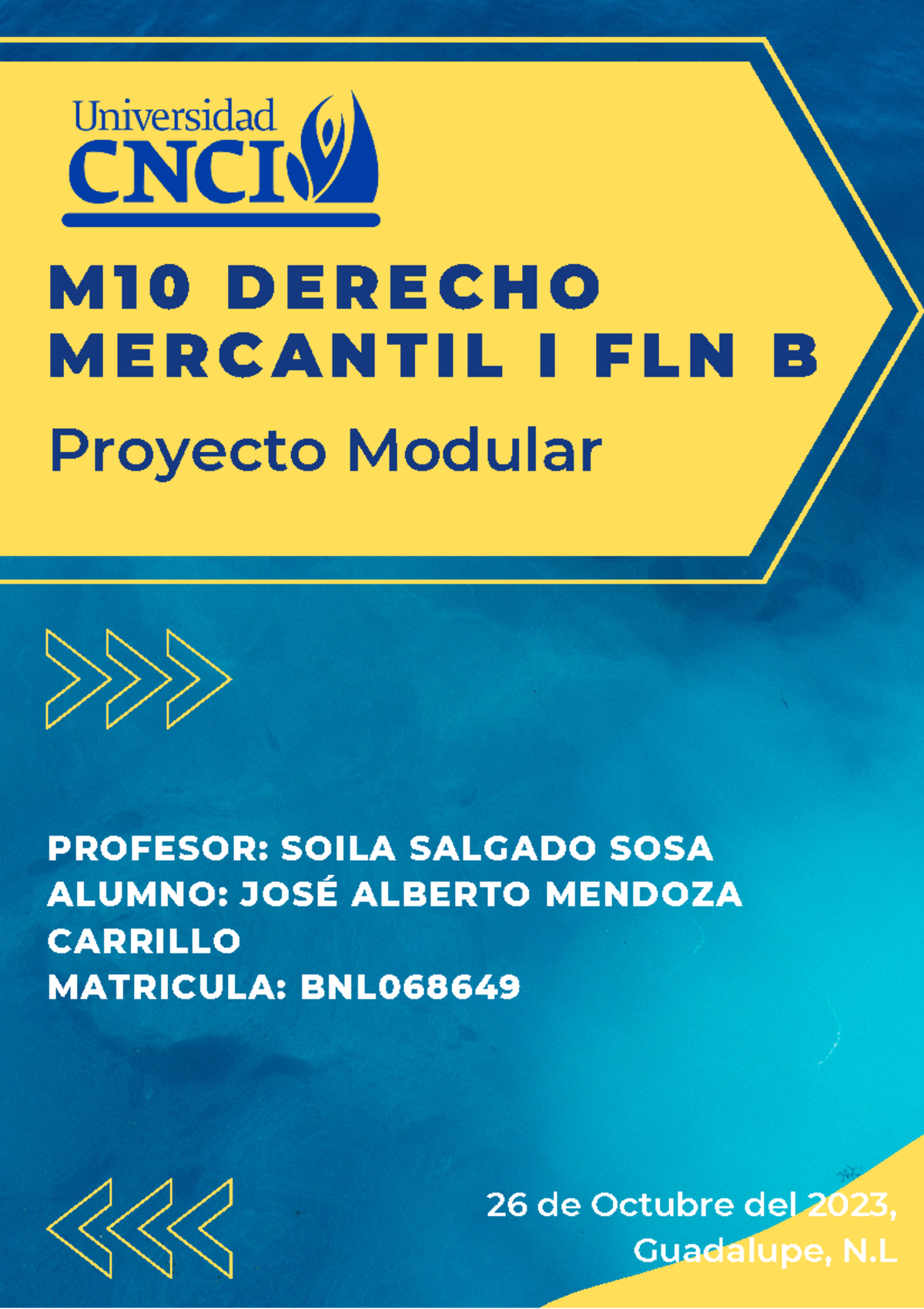 M10 Derecho mercantil I FLN B Proyecto Modular - M 1 0 D E R E C H O M E R C A N T I L I F L N B ...