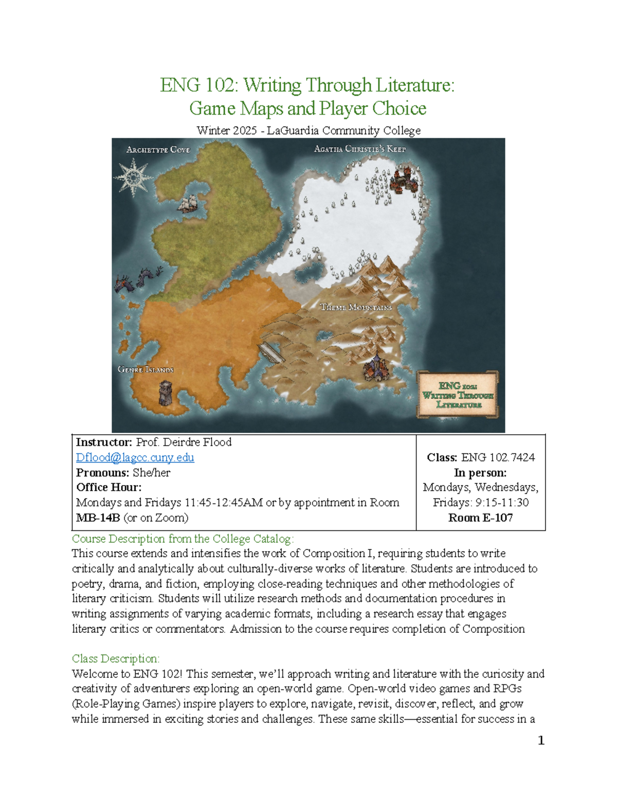 ENG 102 Fall 2024: Exploring Literature Through Game Mechanics - Studocu