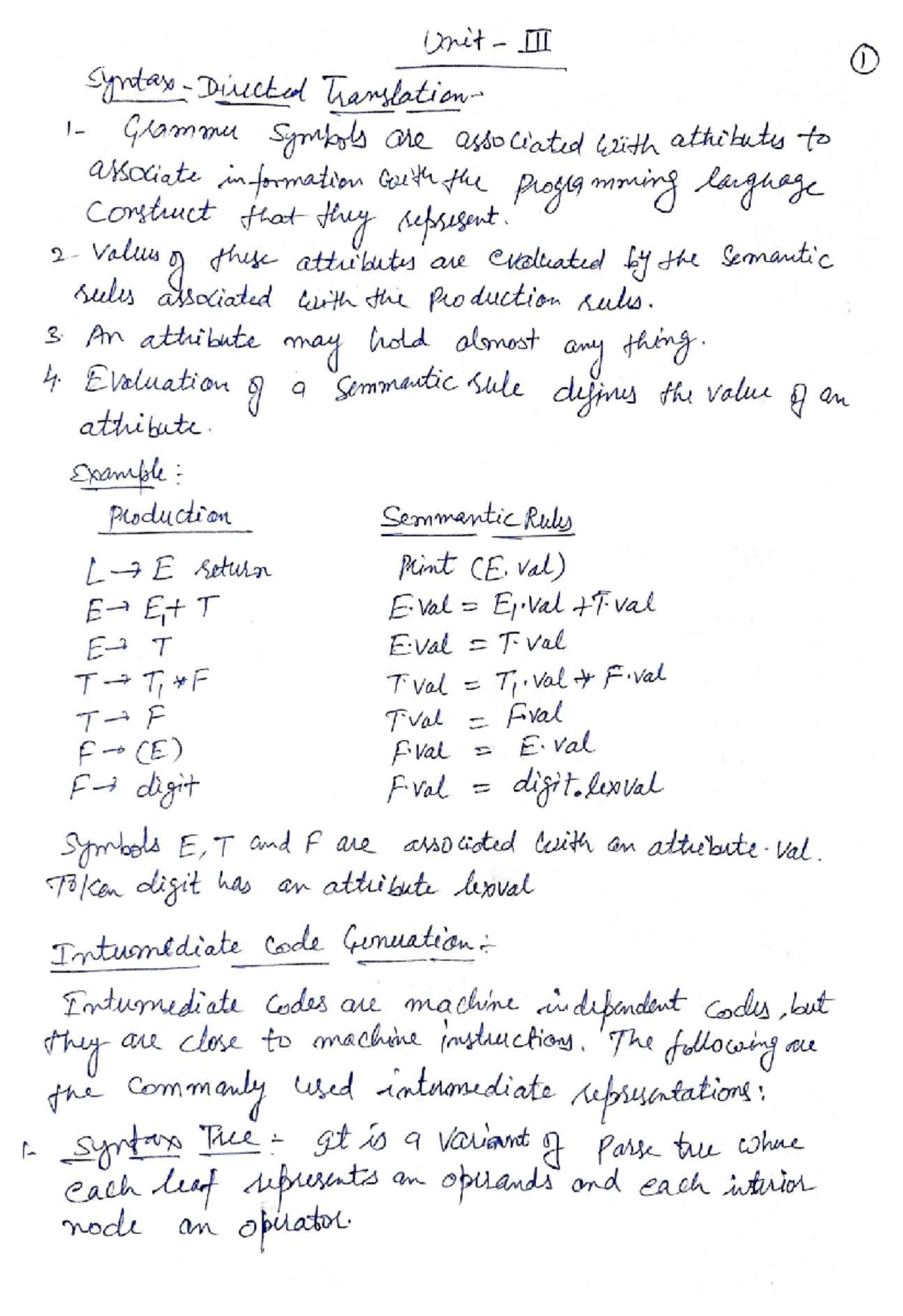 Compiler Unit 2 Part 4 - Compiler Notes for Exam Preparation - Studocu