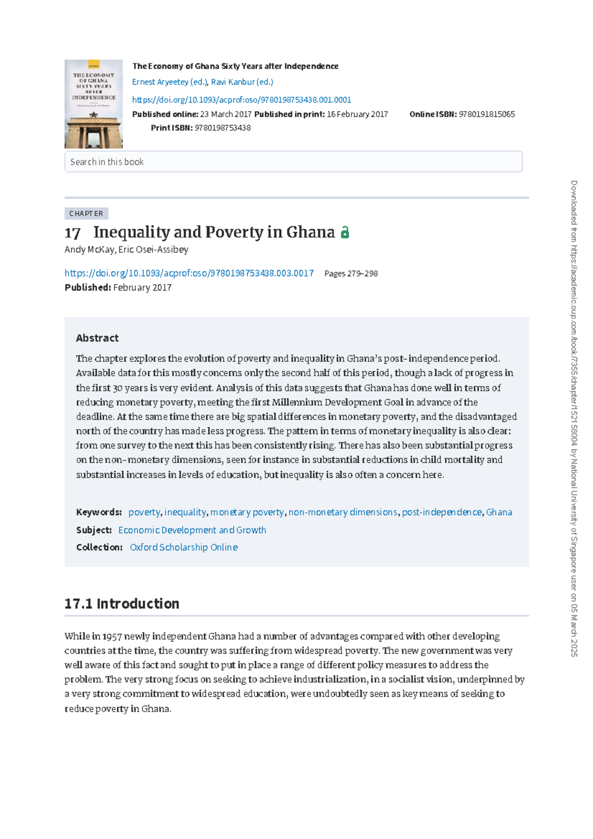 Chapter 17: Inequality and Poverty in Ghana - Insights Since ...