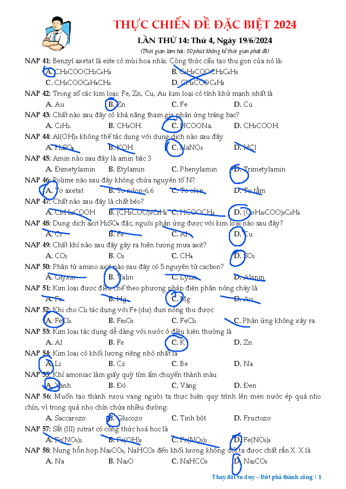 Đề Thực Chiến Đặc Biệt 2024 Lần Thứ 14 - Studocu