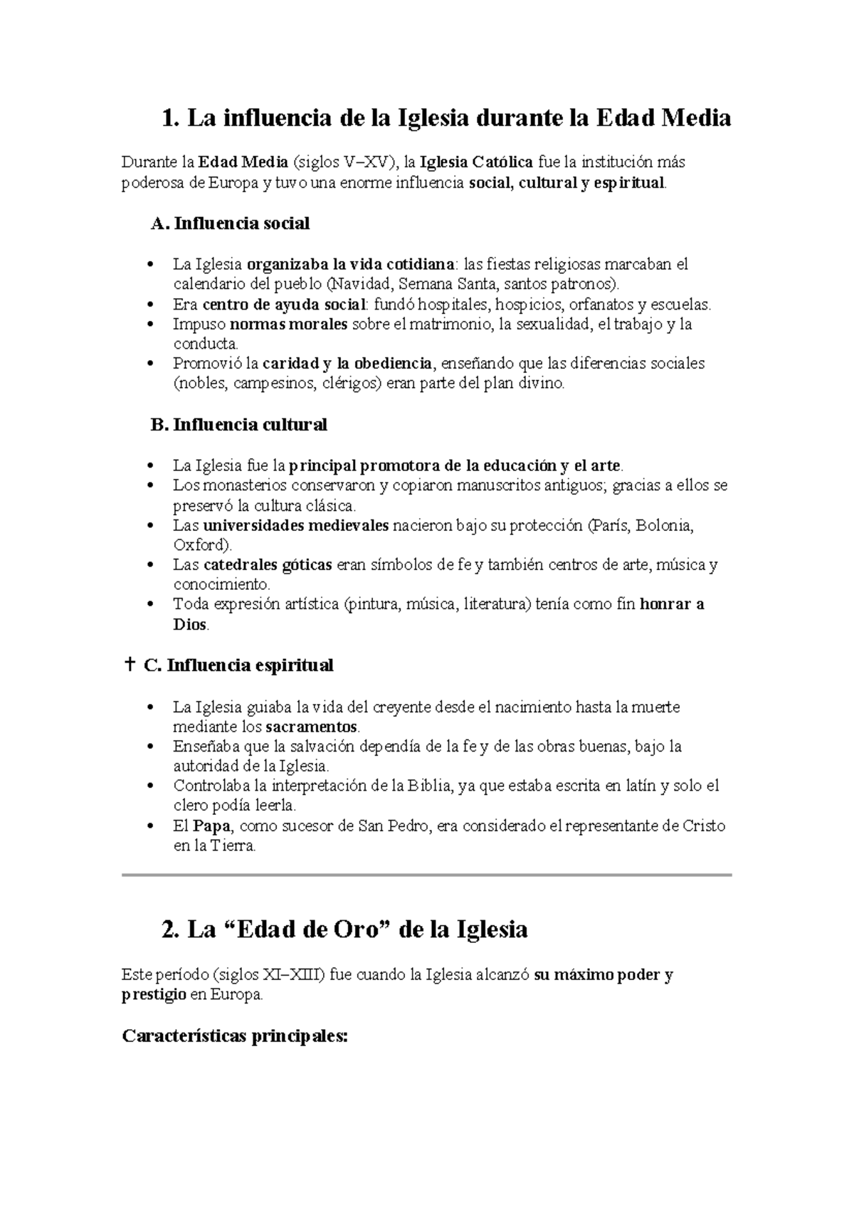 La Influencia Histórica de la Iglesia: De la Edad Media a América ...