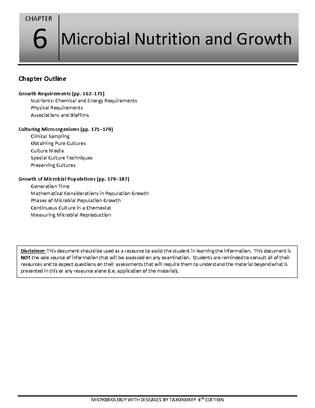 Microbiology with Diseases Taxonomy 6th Edition: Chapter 6 Lecture ...