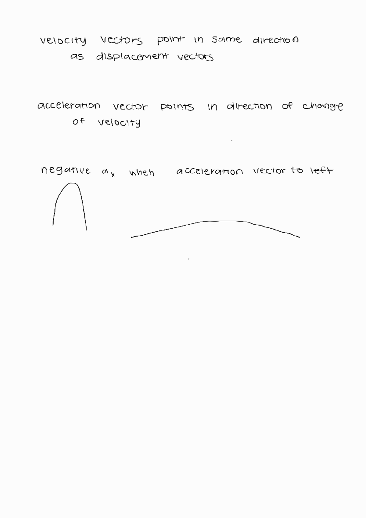 velocity vectors summary - PHYS02A - velocity vectors point in same ...