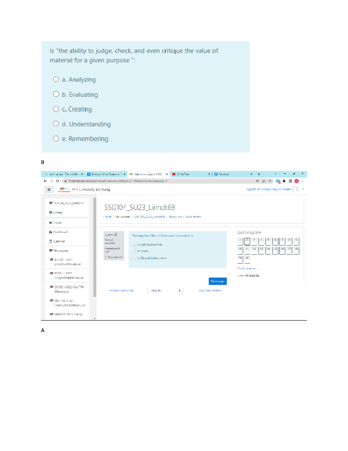 SSG-Question - It just a question of quiz in class not final exam ...