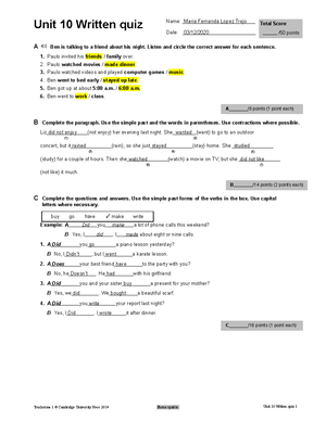 Traveller Intermediate B1 Test 7 Module 7 vocabulary and grammar ...