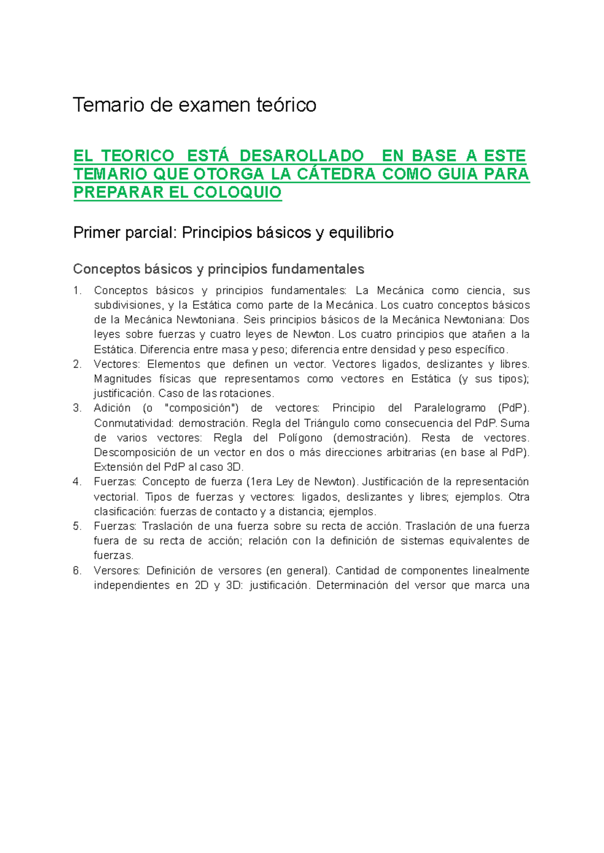 Resumen Estructuras Isostáticas 2024: Temario Examen Teórico - Studocu
