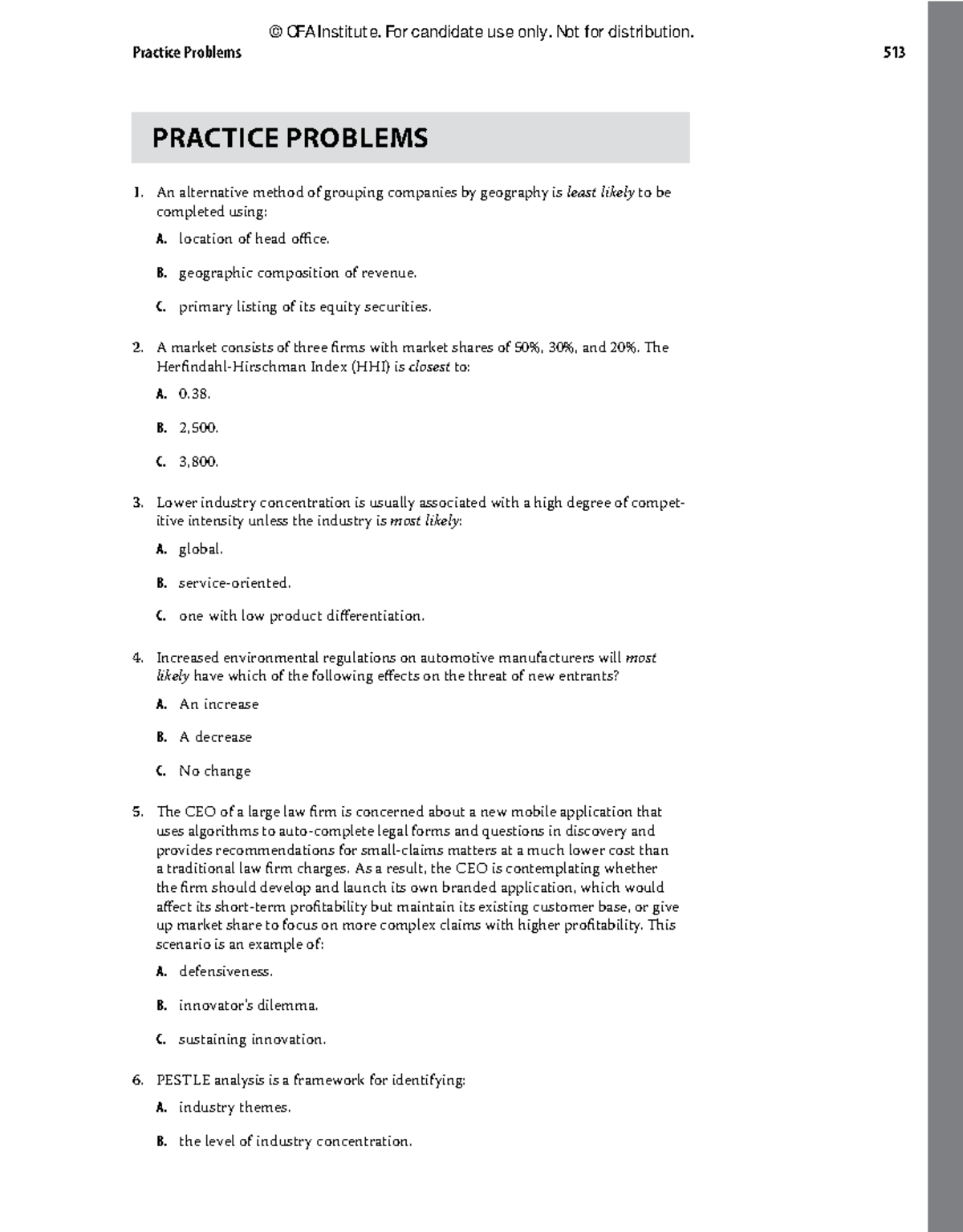 1716966576898 CFA1 Equity 2024 M6 Practice Questions & Solutions - Studocu