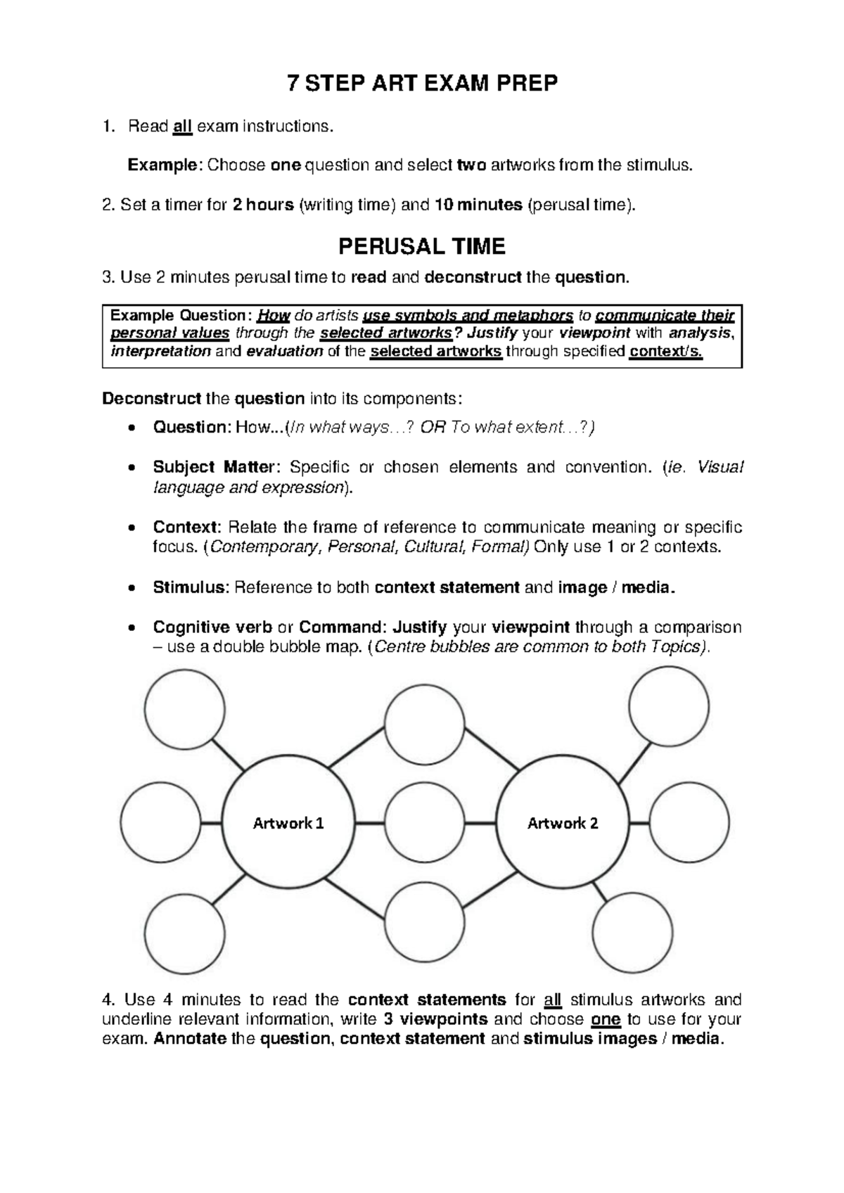 7 Step Art Exam Prep Guide for Effective Analysis and Comparison - Studocu