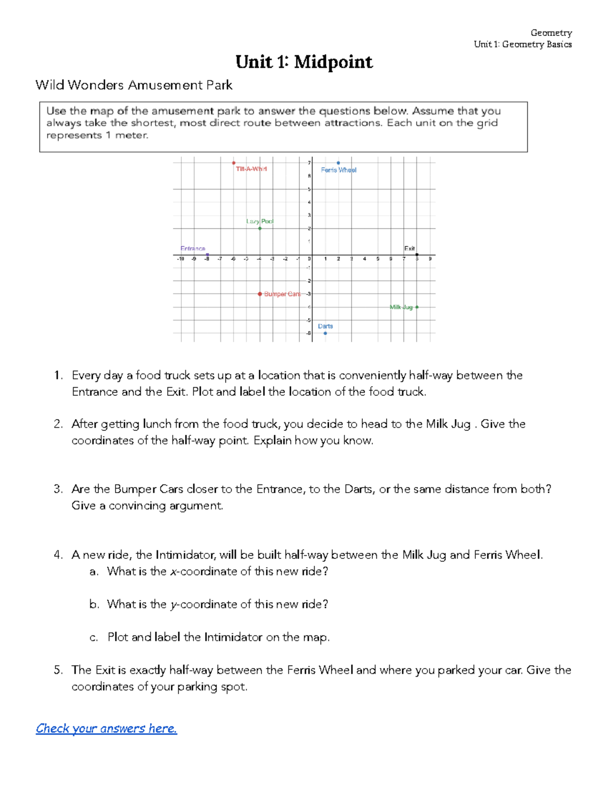 Geom Unit 1 Lesson 4 - Understanding Midpoints in Geometry - Studocu