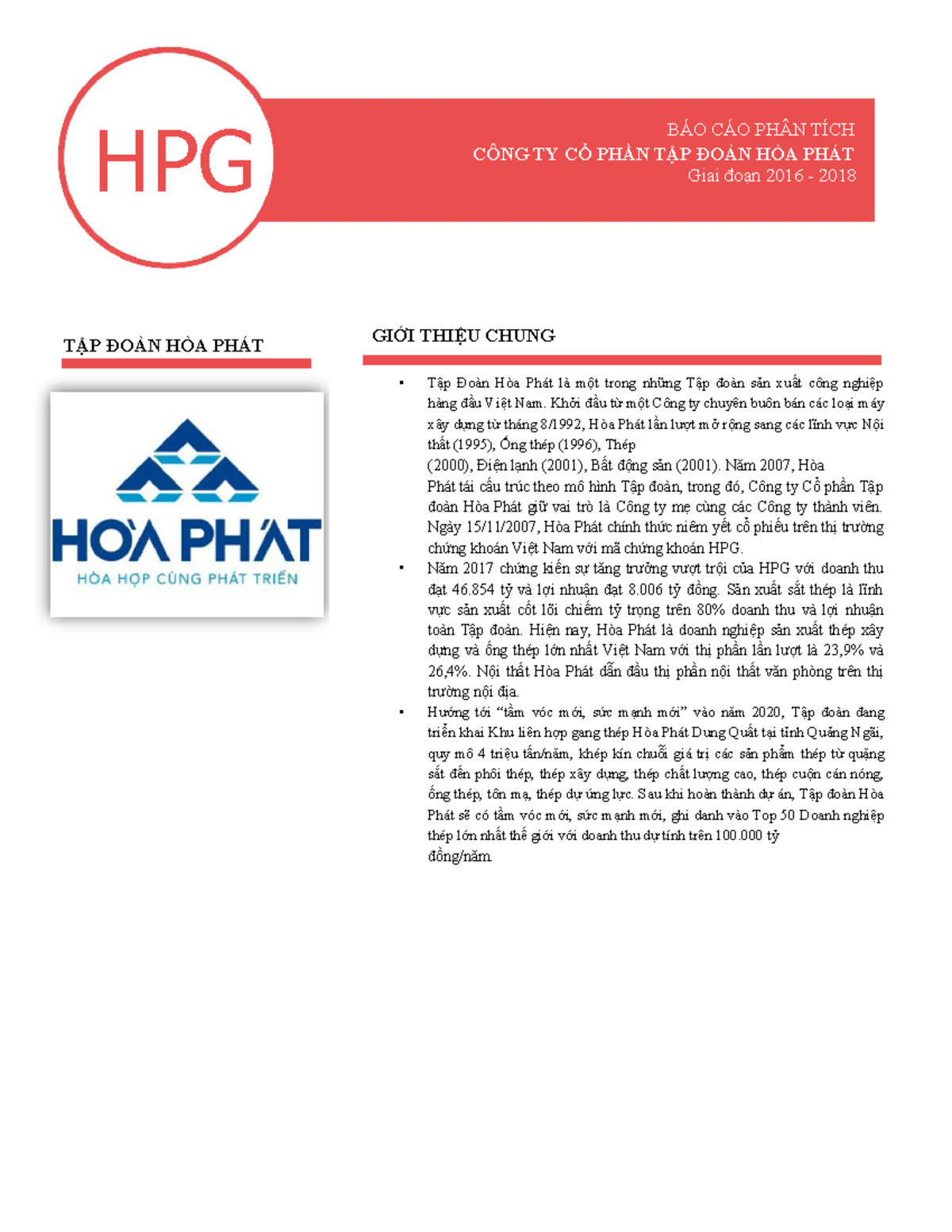 [123doc] - phan-tich-bao-cao-tai-chinh-tap-doan-hoa-phat - HPG TẬP ĐOÀN ...