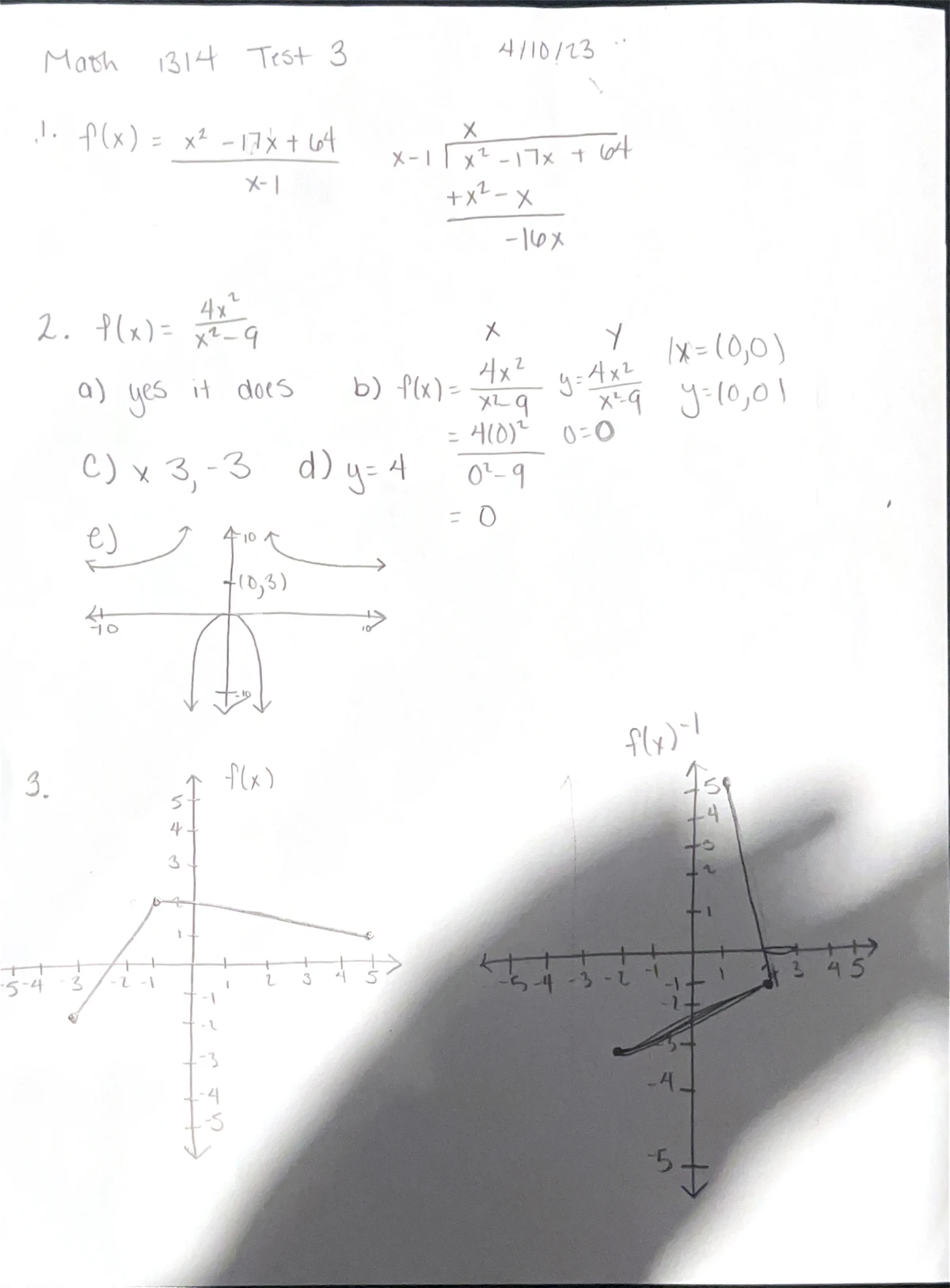 MATH 1314 - College Algebra Lab 4B: Questions & Answers for Maximizing ...