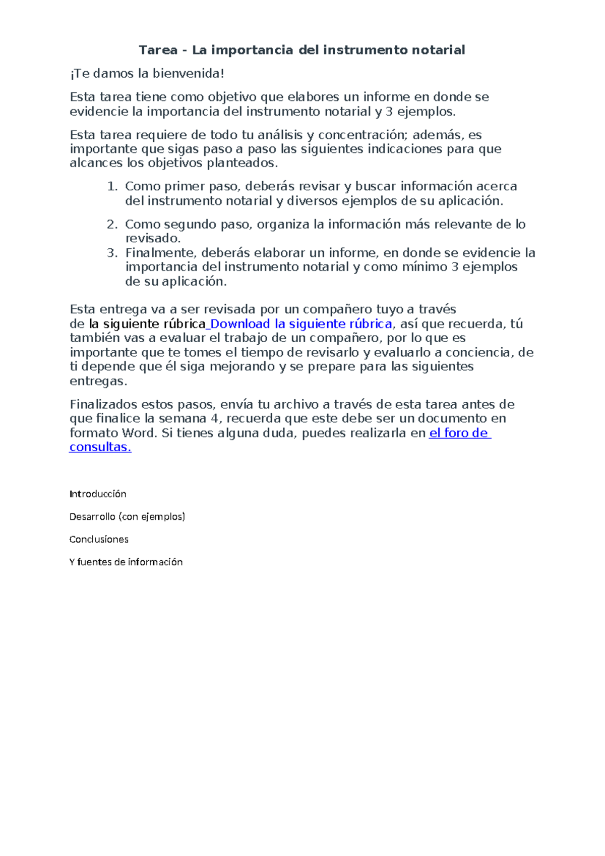 Tarea - Importancia del Instrumento Notarial y Ejemplos (Derecho ...
