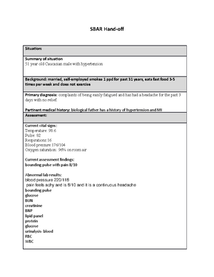 Urosepsis-Case Study- Keith RN - Urinary Tract Infection/Urosepsis Jean ...