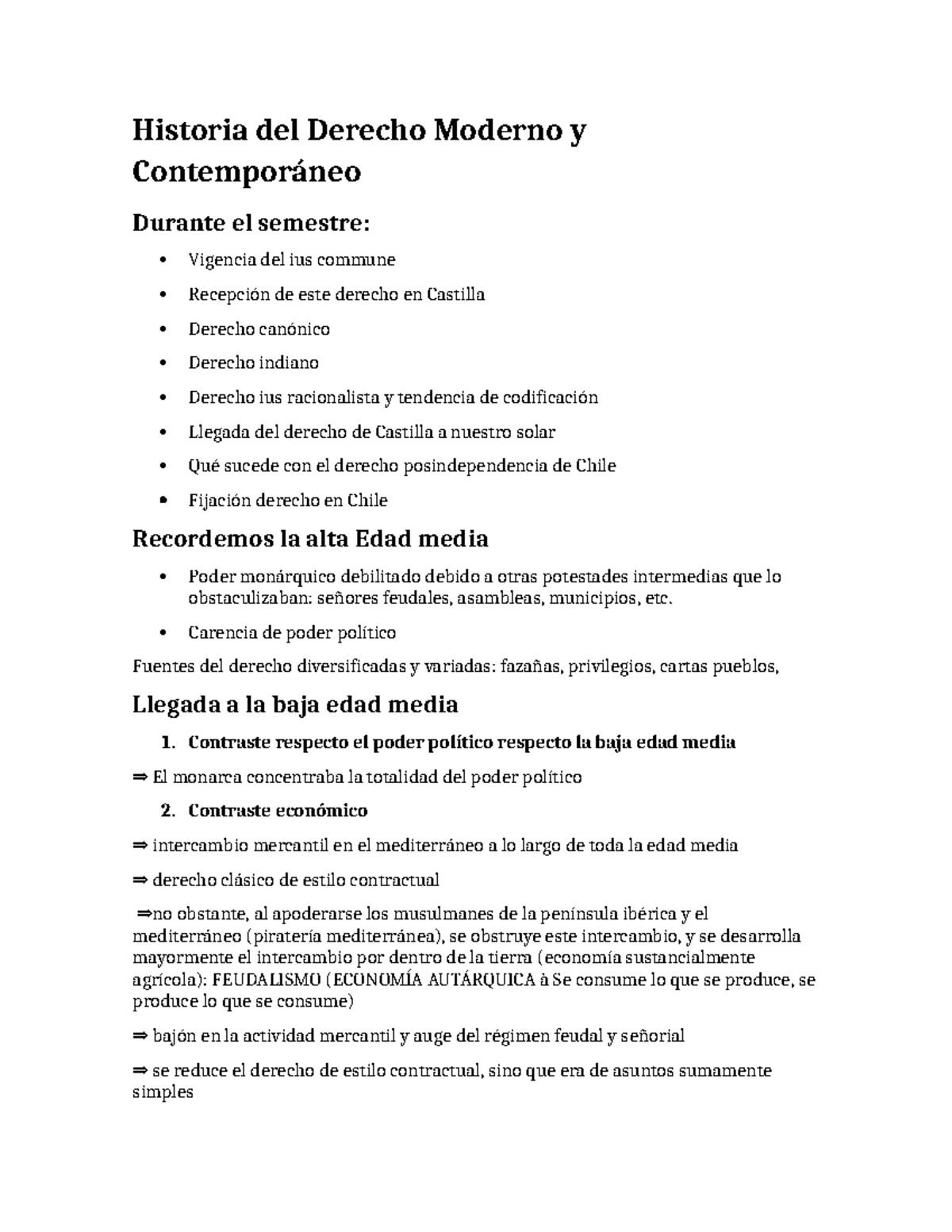 Historia del Derecho Moderno y Contemporáneo - Historia del Derecho ...