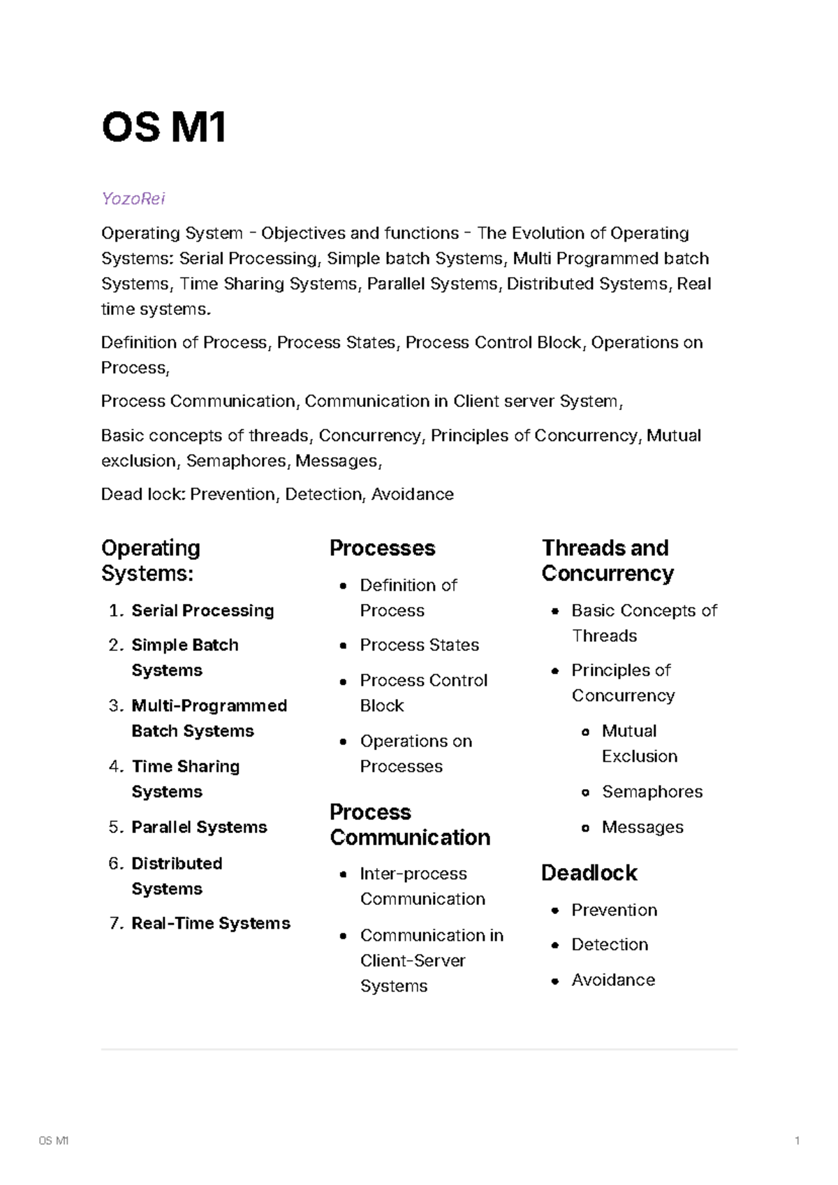 OS - M1 - Important points and important topics of operation research ...