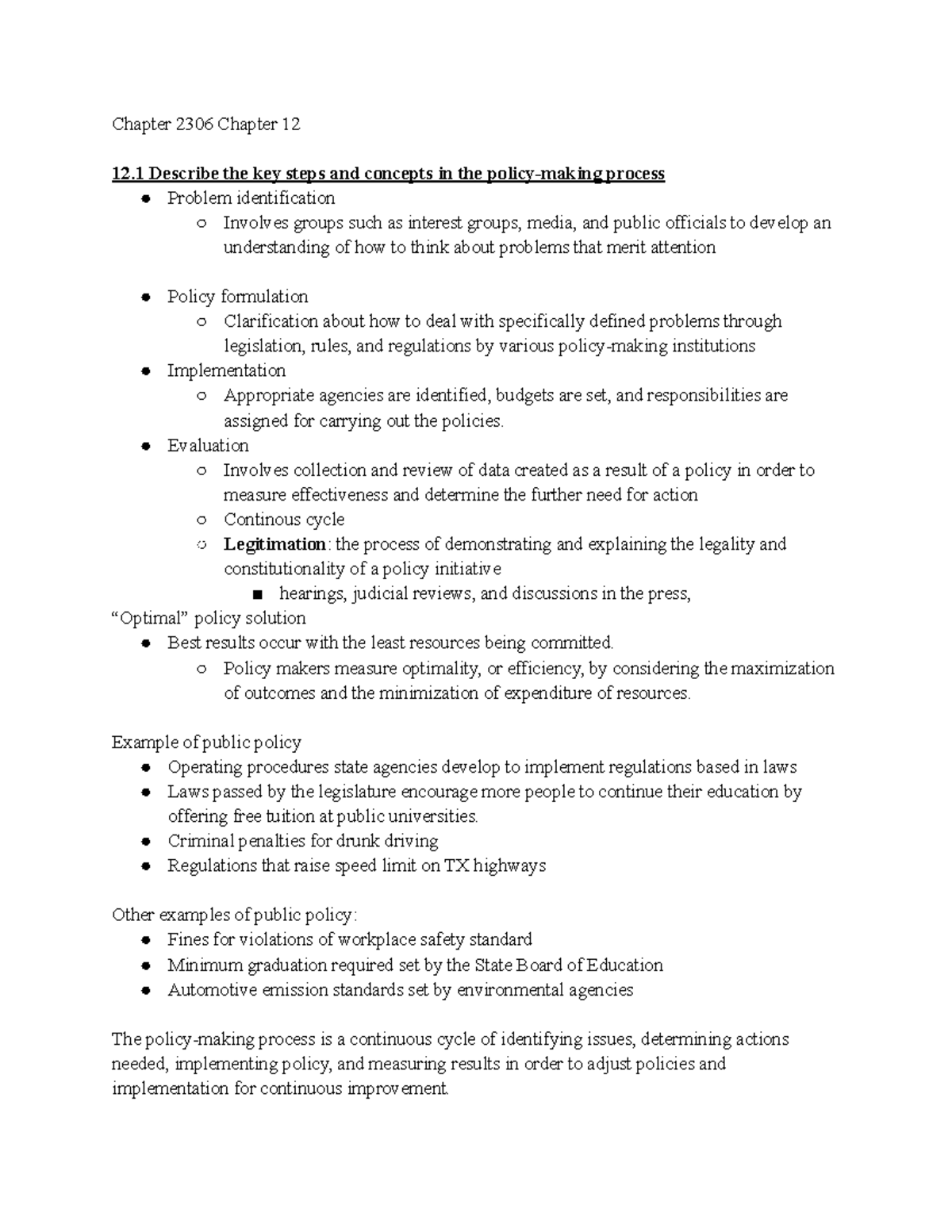 GOVT 2306 Chapter 12 (Module 3) - Chapter 2306 Chapter 12 12 Describe ...