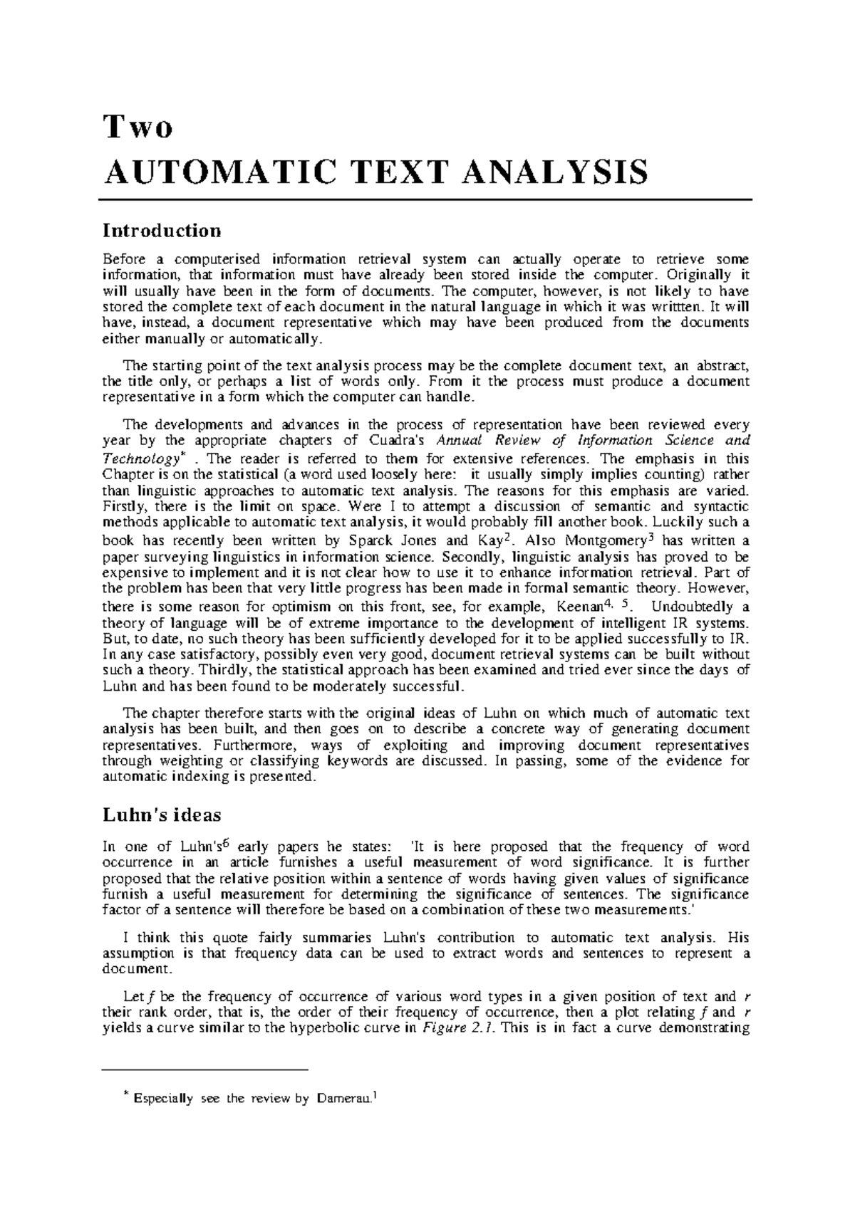 Automatic Text Analysis in Information Retrieval (Unit 1) - Studocu