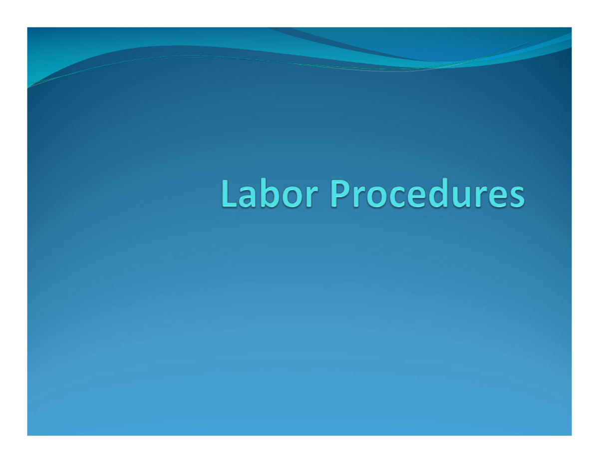 Labor Procedures PPT - NUR 101 North Campus - Studocu