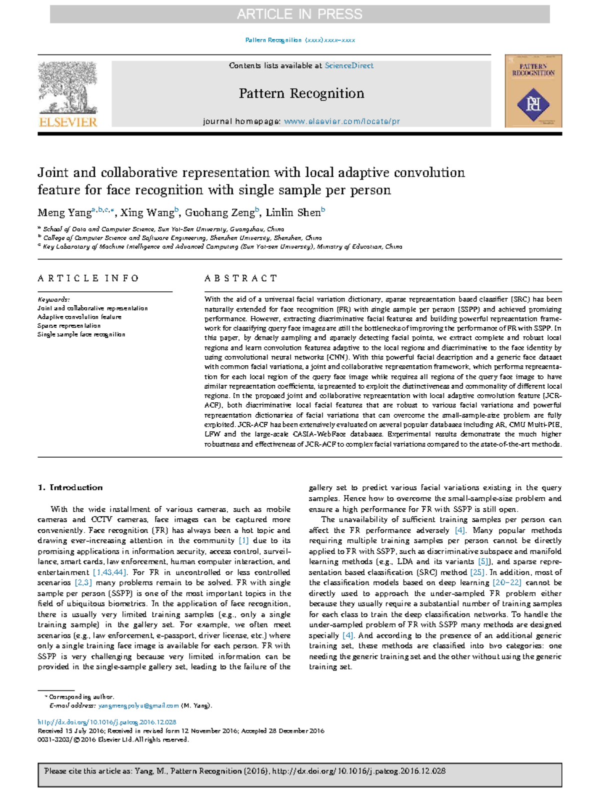 Joint and Collaborative Representation with Local Adaptive Convolution ...