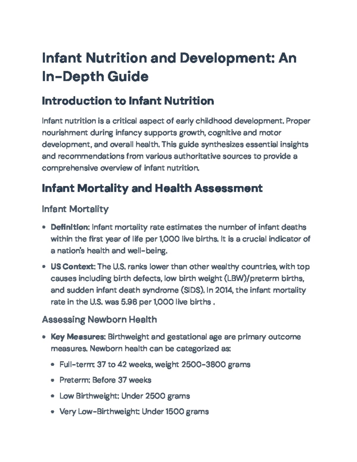 Infant Nutrition and Development: A Comprehensive Guide for Parents ...