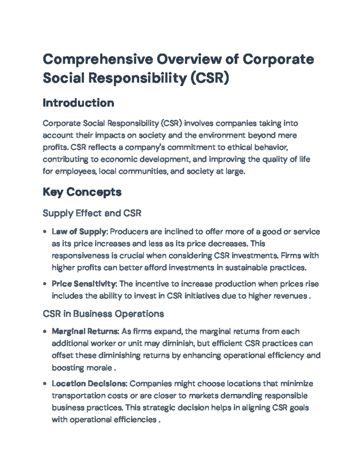 Corporate Social Responsibility (CSR) Overview and Analysis ...