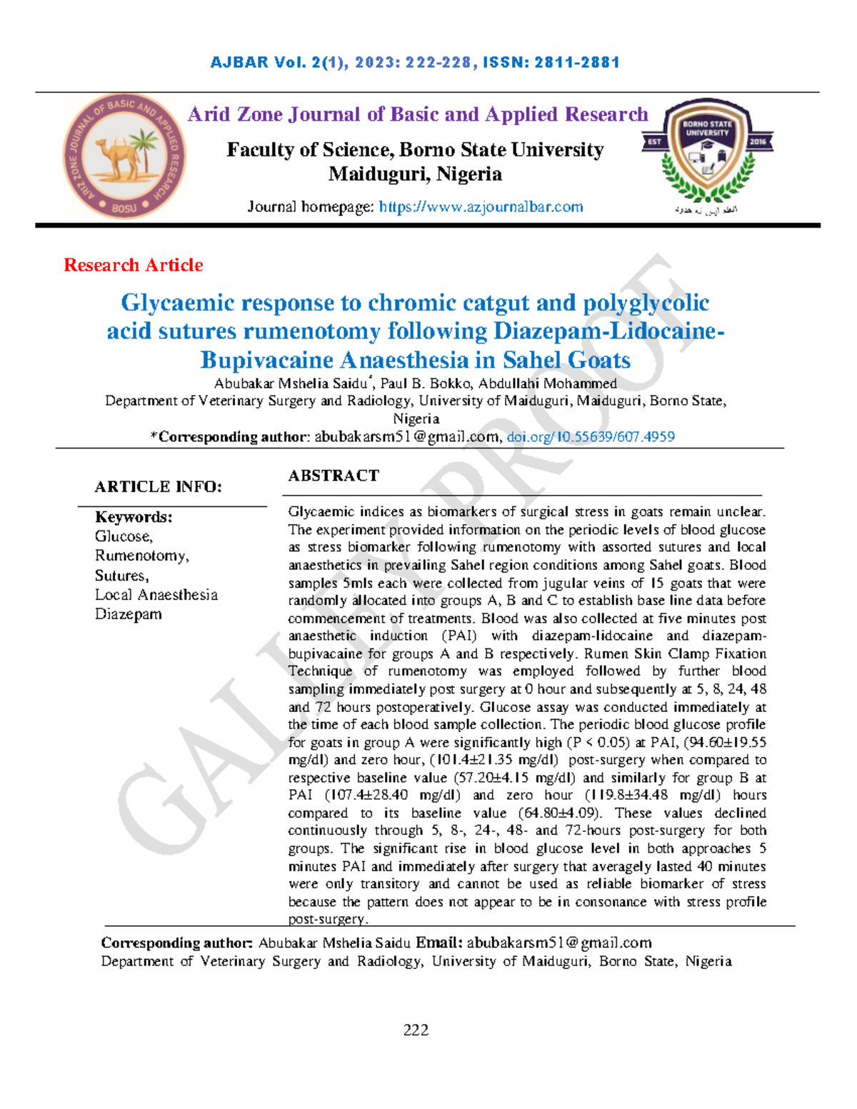 Glycaemic response to chromic catgut and polyglycolic acid sutures ...