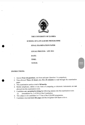 Legal Process Lecture Notes (ed) - UNIT 1 INTRODUCTION TO LAW 1. What ...