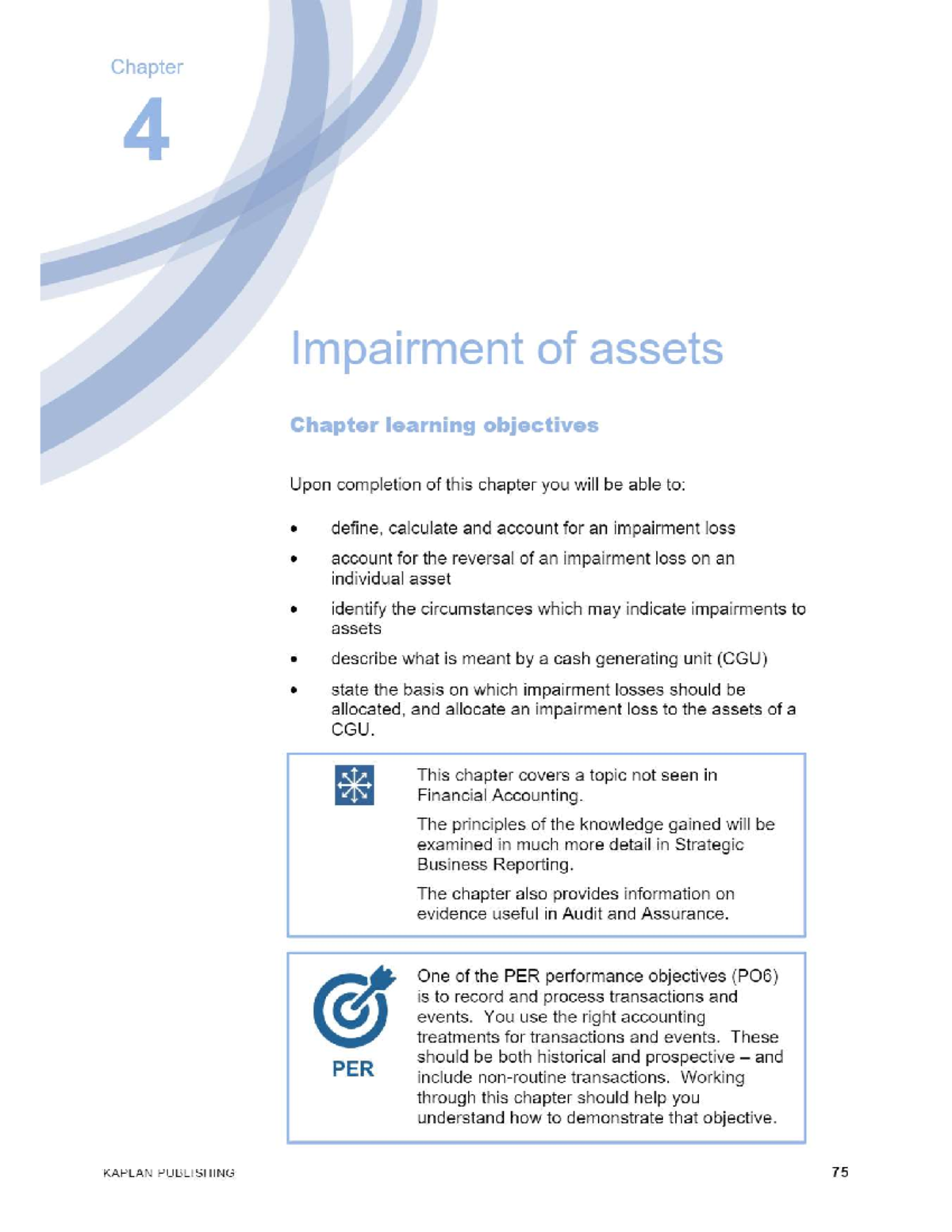 Chapter 4: Impairment of Assets - Key Learning Objectives and Insights ...