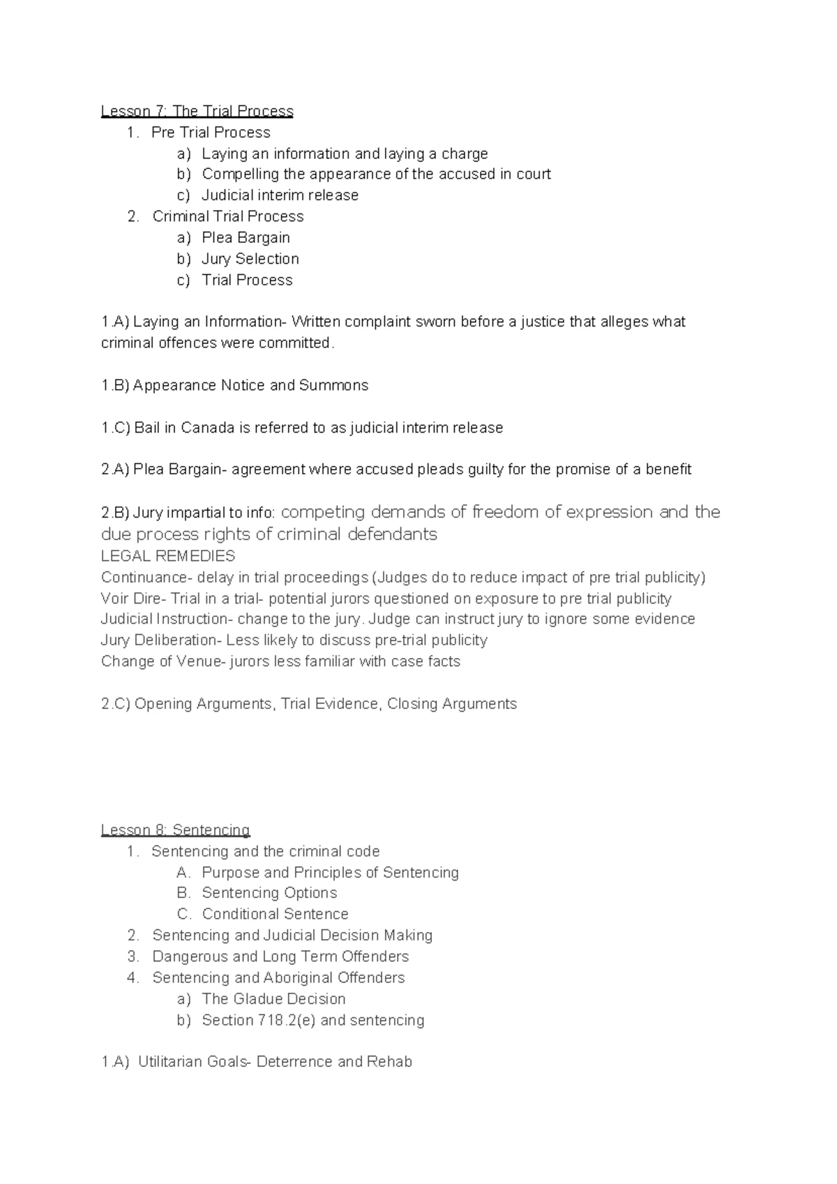 Grade 12 General Law Lecture Notes on Legal Precedents and MAID - Studocu