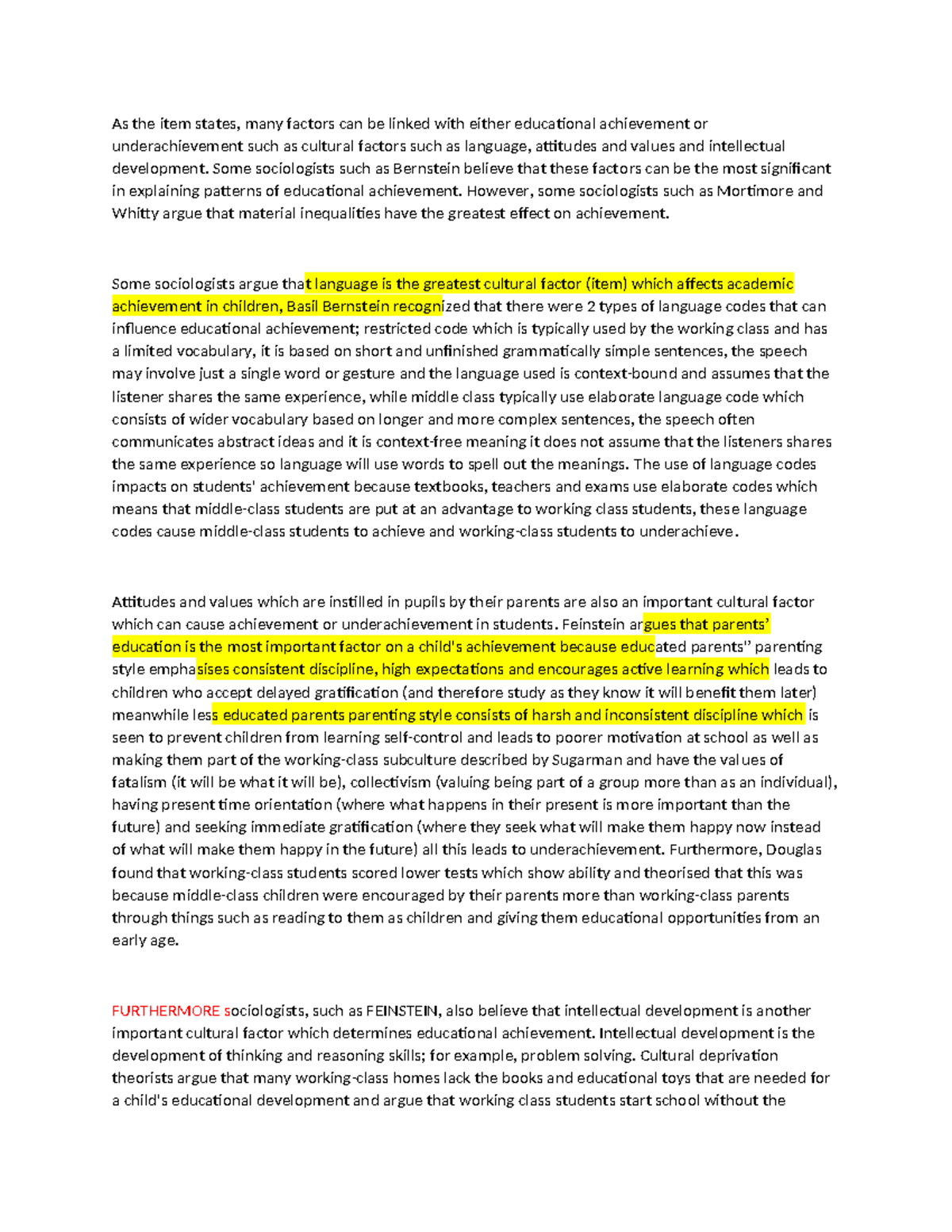Sociology 30 Marker - Evaluating Marketisation and Educational ...