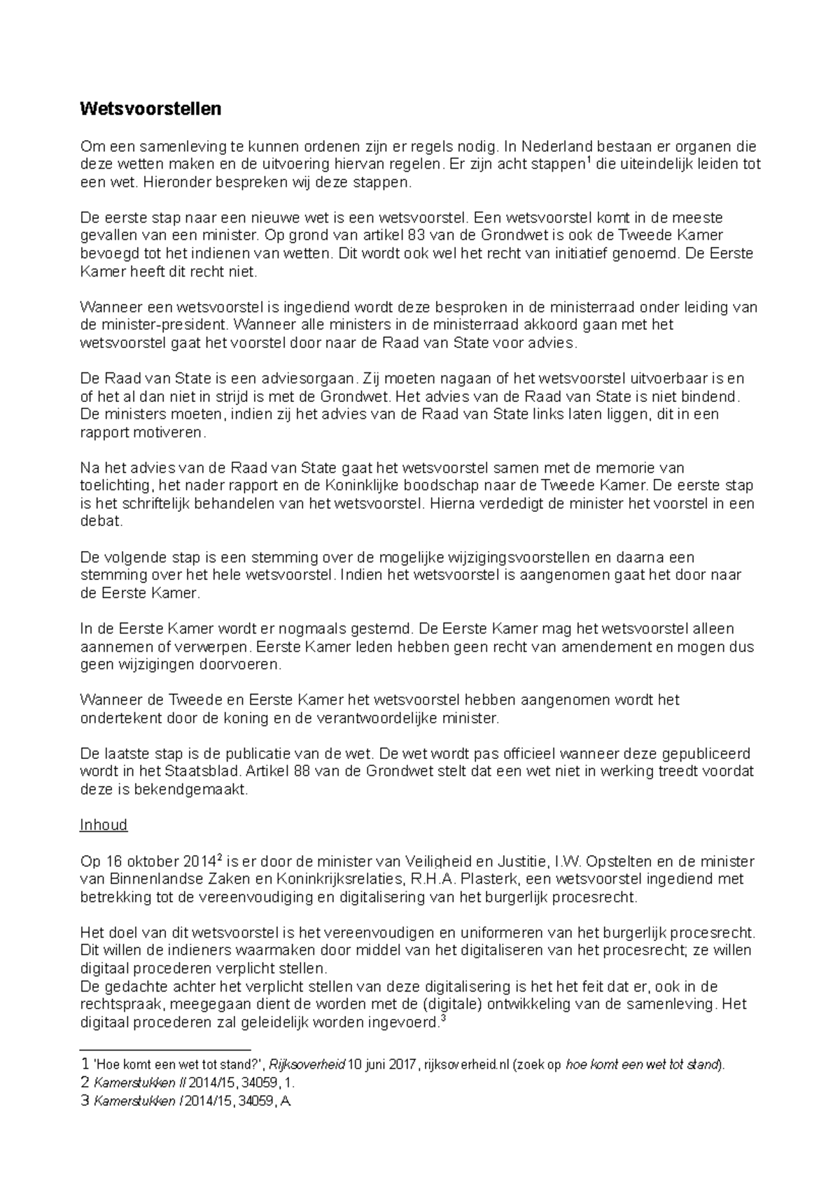 Wetsvoorstellen en Digitale Verandering in de Rechtspraak - Analyse ...
