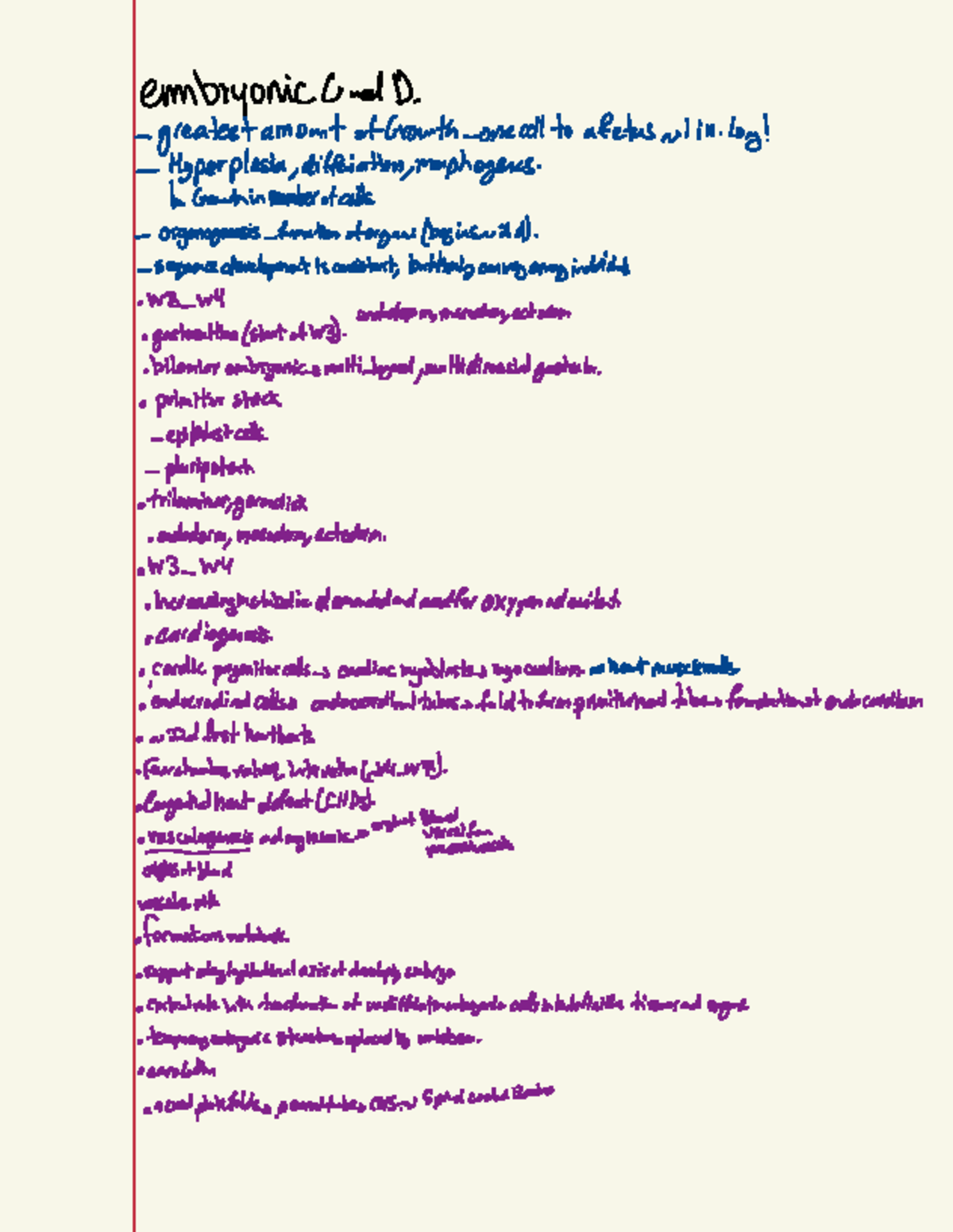 Embryology and Developmental Stages: Growth and Organ Formation ...
