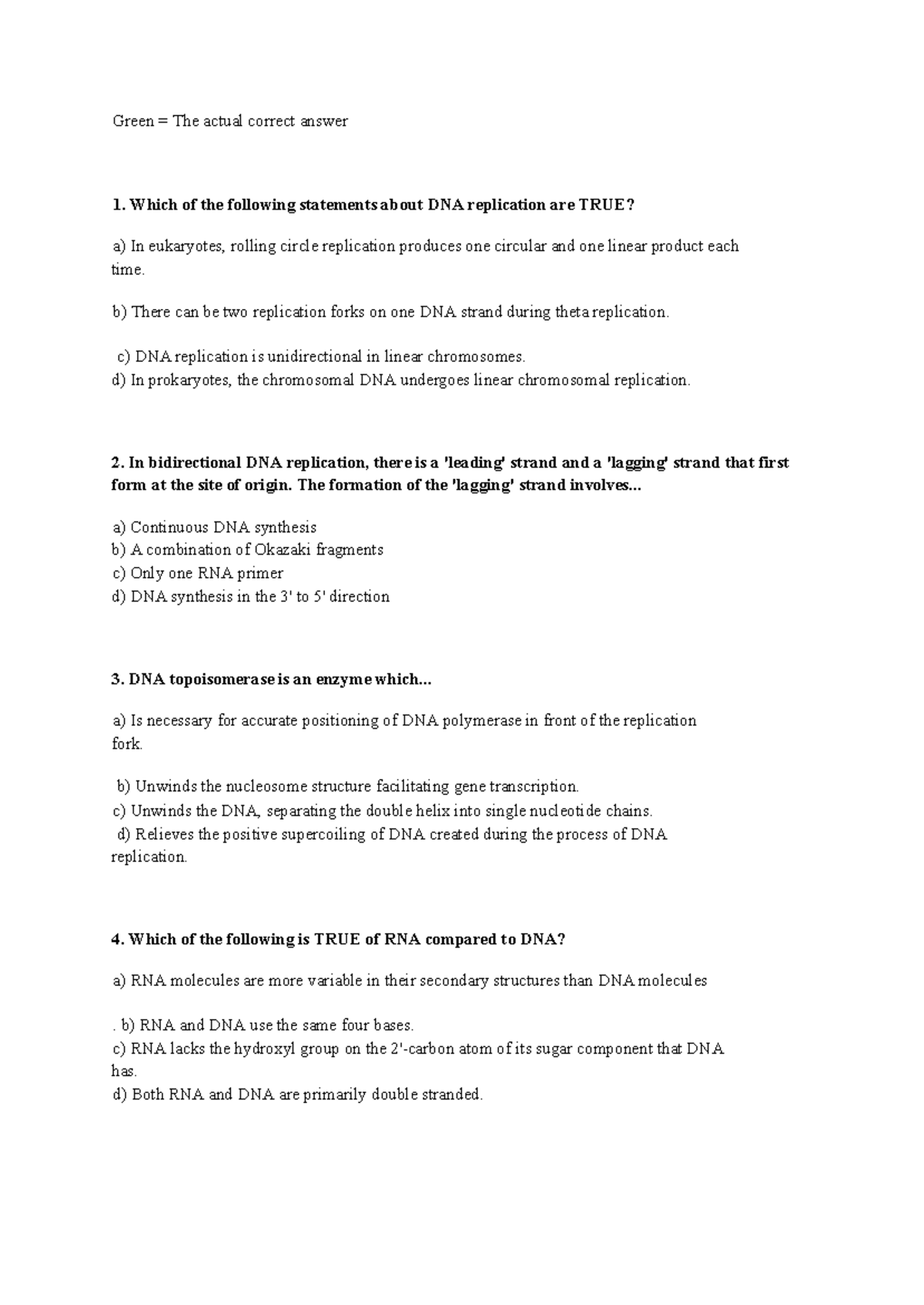 Final Exam Practice Questions for Genetics (BIO 101) - Studocu