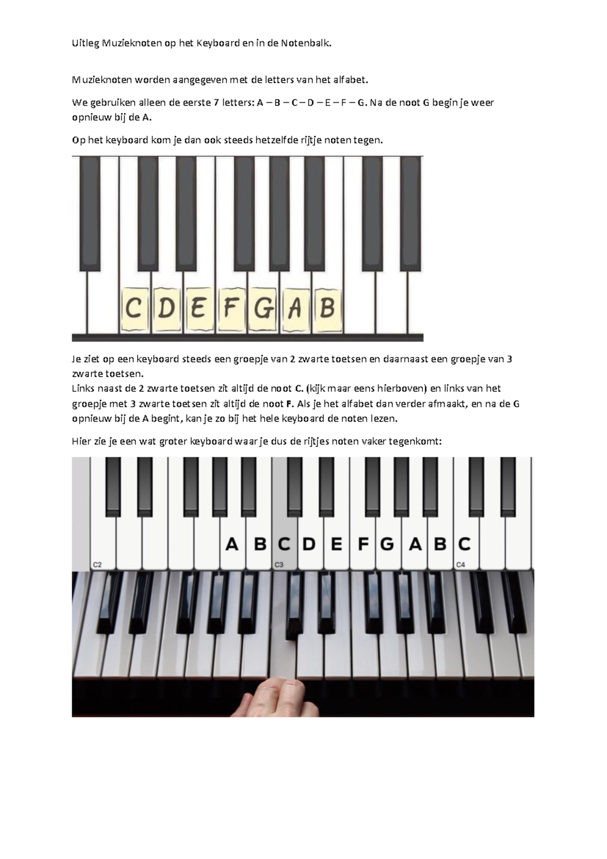 Uitleg Muzieknoten: Keyboard en Notenbalk Basics - Studeersnel