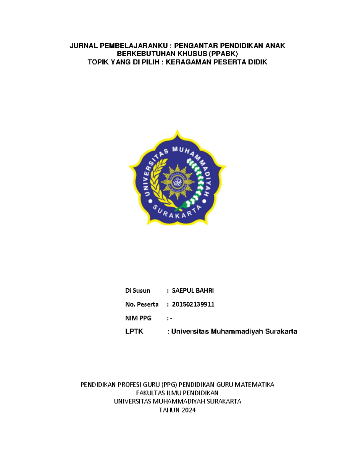 SB PPG Modul 3 Jurnal Pembelajaranku Pengantar Pendidikan ANAK ...