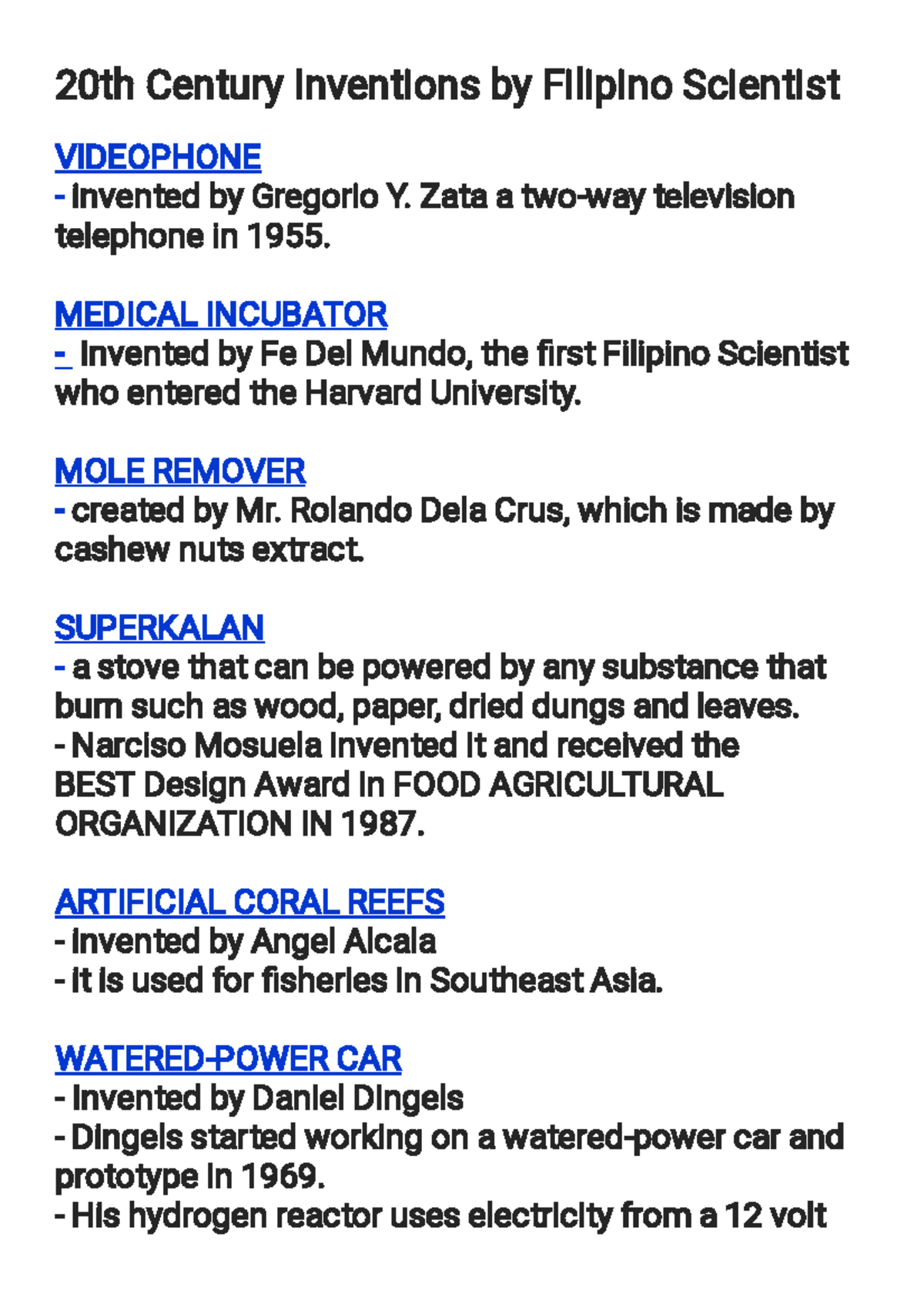 Filipino Scientists & Their Key Inventions: 20th Century Highlights ...