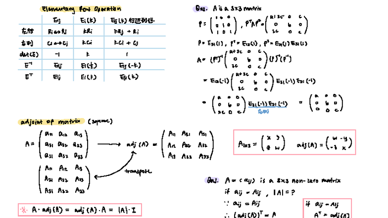 midterm cheatsheet 2 - ElementaryRowoperation Ei Elk EJ灬 推心论出 p 点 PAPA ...