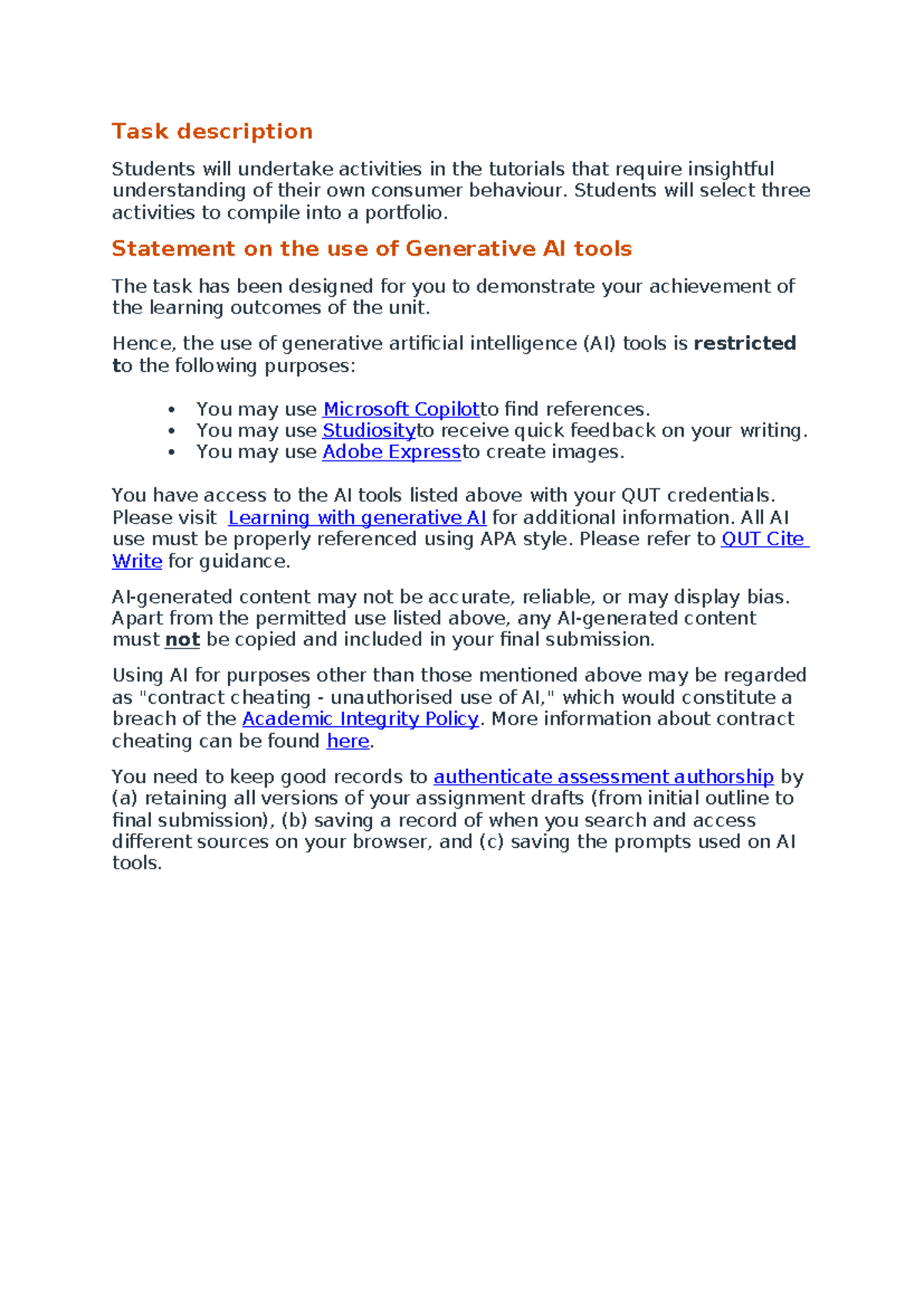 AMB200 Tutorial and Lecture Task Description and AI Use Guidelines ...