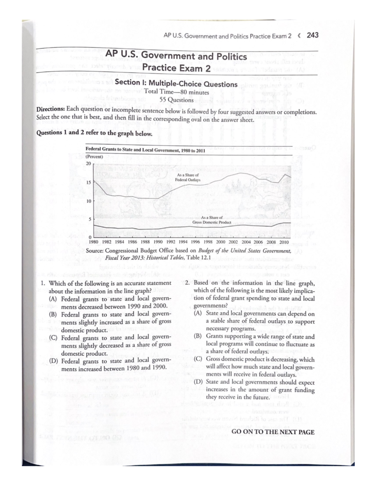 AP U. Government & Politics Practice Exam 2 - MCQ & FRQ - Studocu