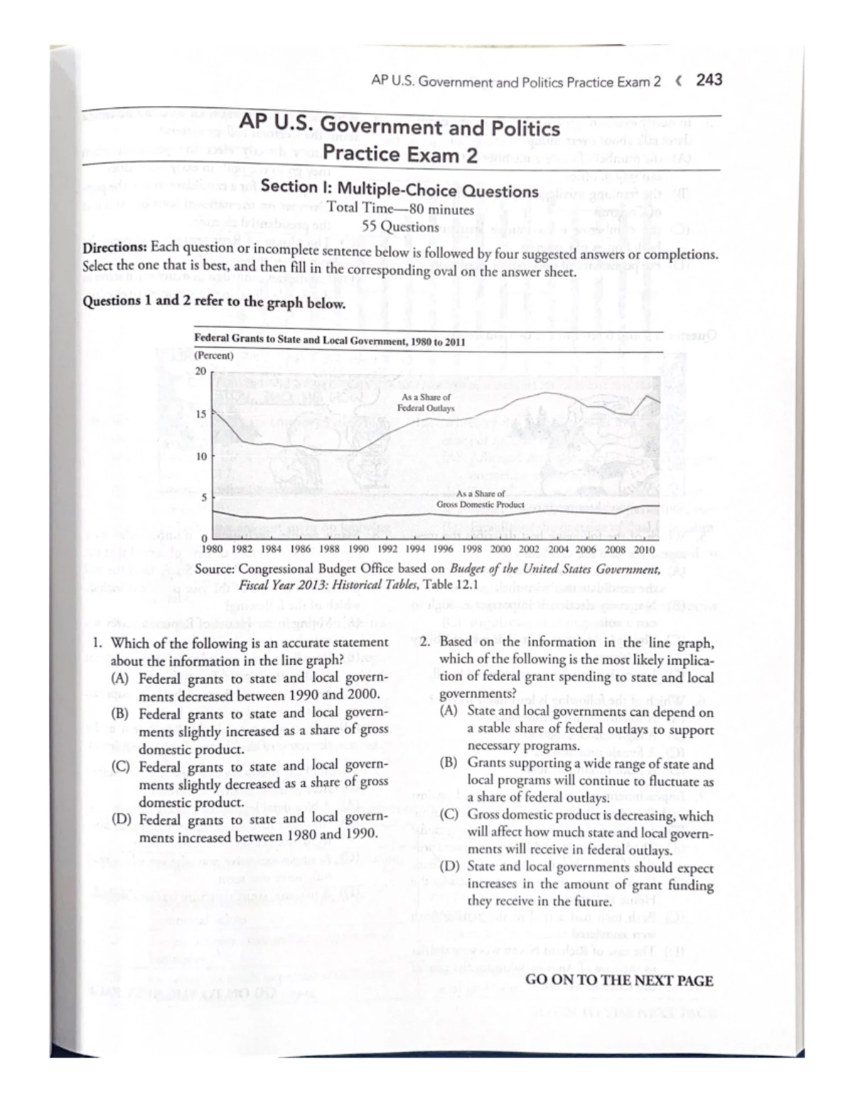 AP Practice Exam 3 - mcq and frq - AP U. Government and Politics ...