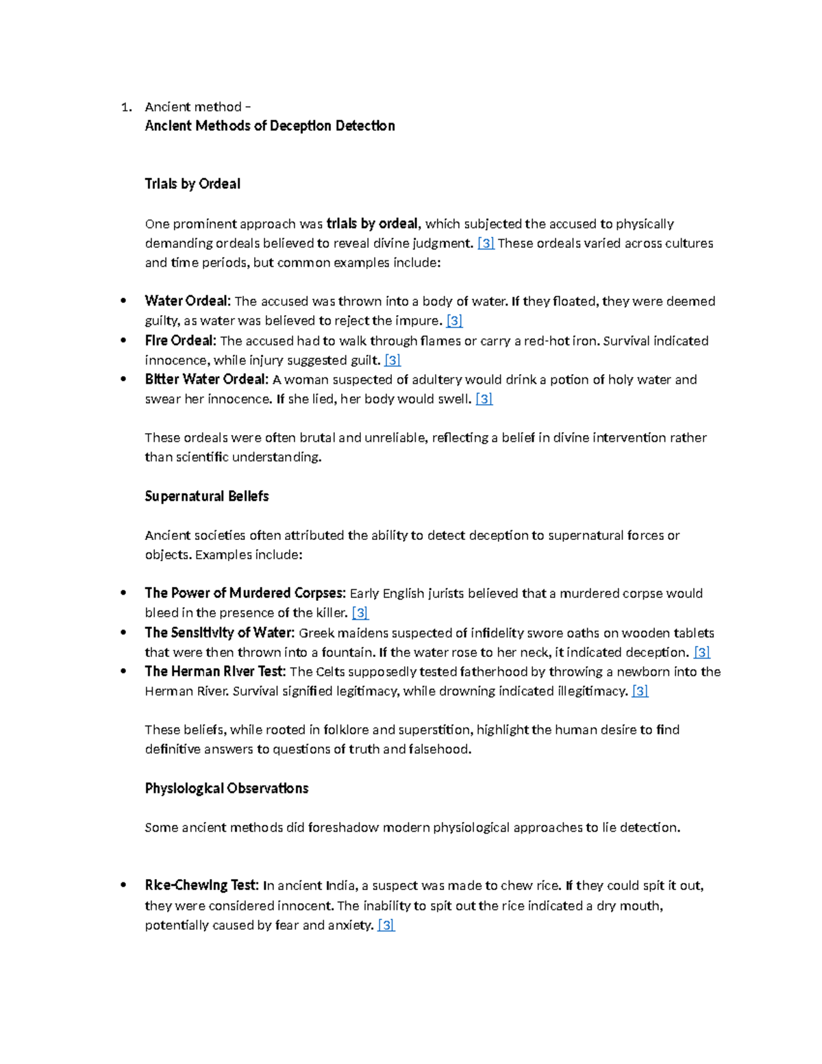 Ancient Methods of Deception Detection - A Comprehensive Study (POL) - Studocu