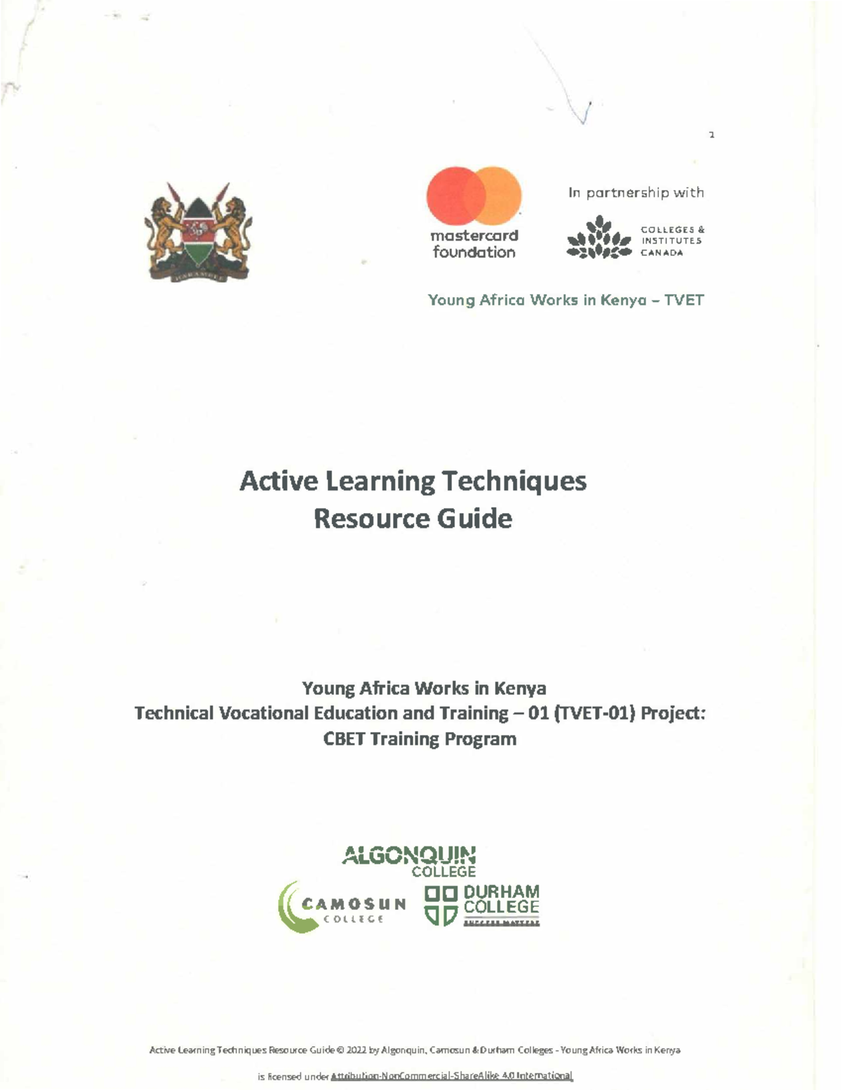 Active Learning Techniques Resource Guide 2022: Algonquin, Camosun, Durham - Studocu