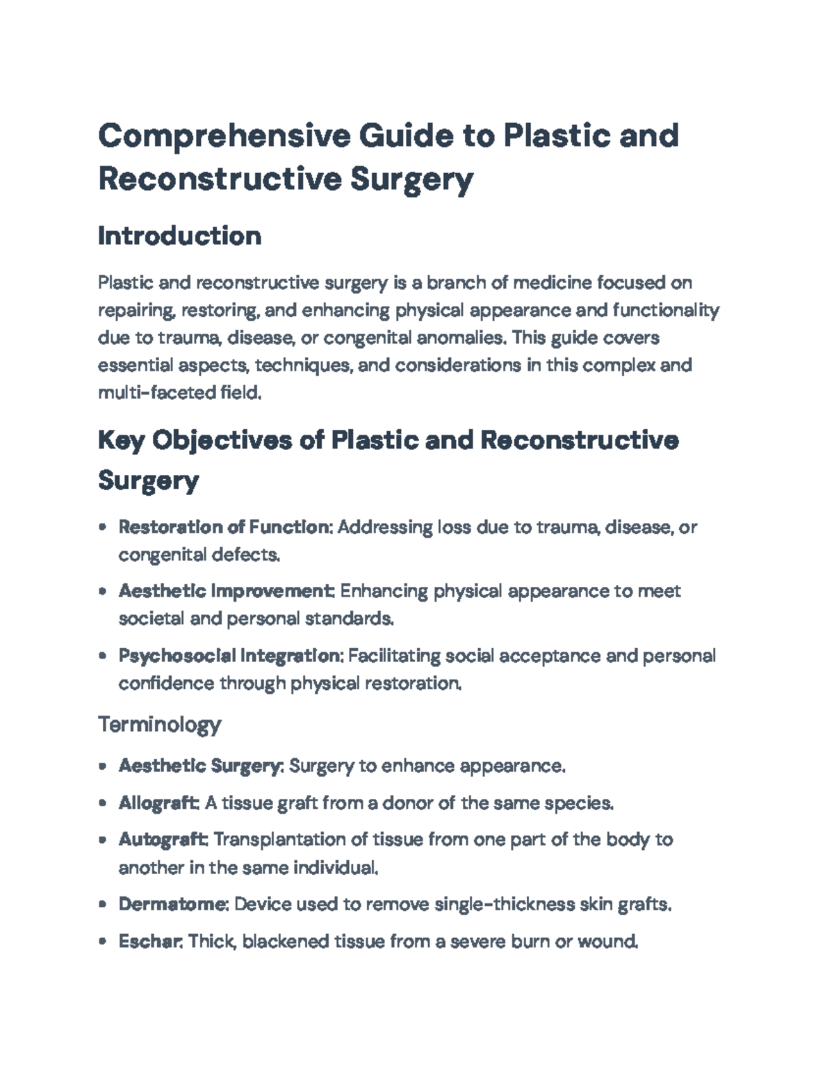 Comprehensive Guide to Plastic & Reconstructive Surgery Techniques ...