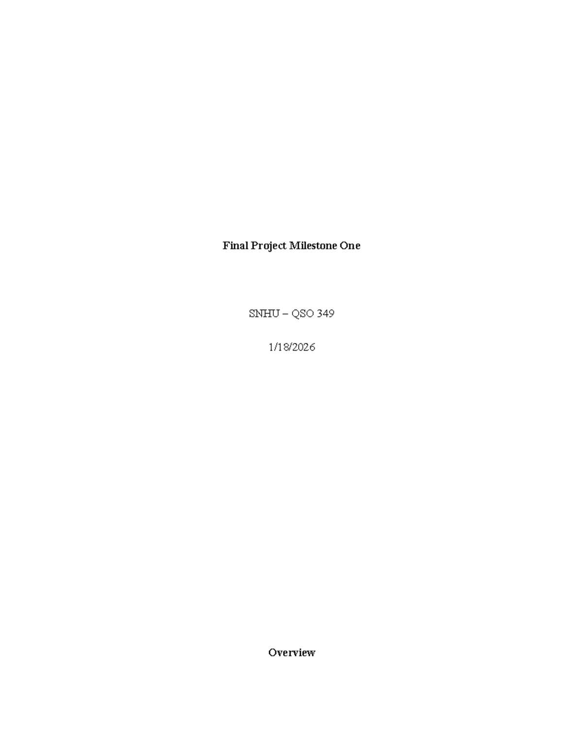 QSO 349 - Final Project Milestone One: Procurement Management Plan ...