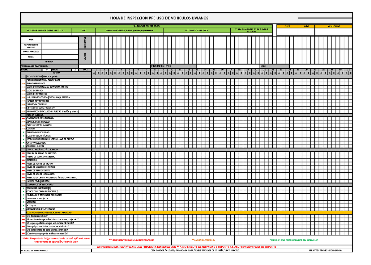 Check LIST DE Equipo Liviano - 2025 - √ MALO X A B A B A B A B A B A B ...