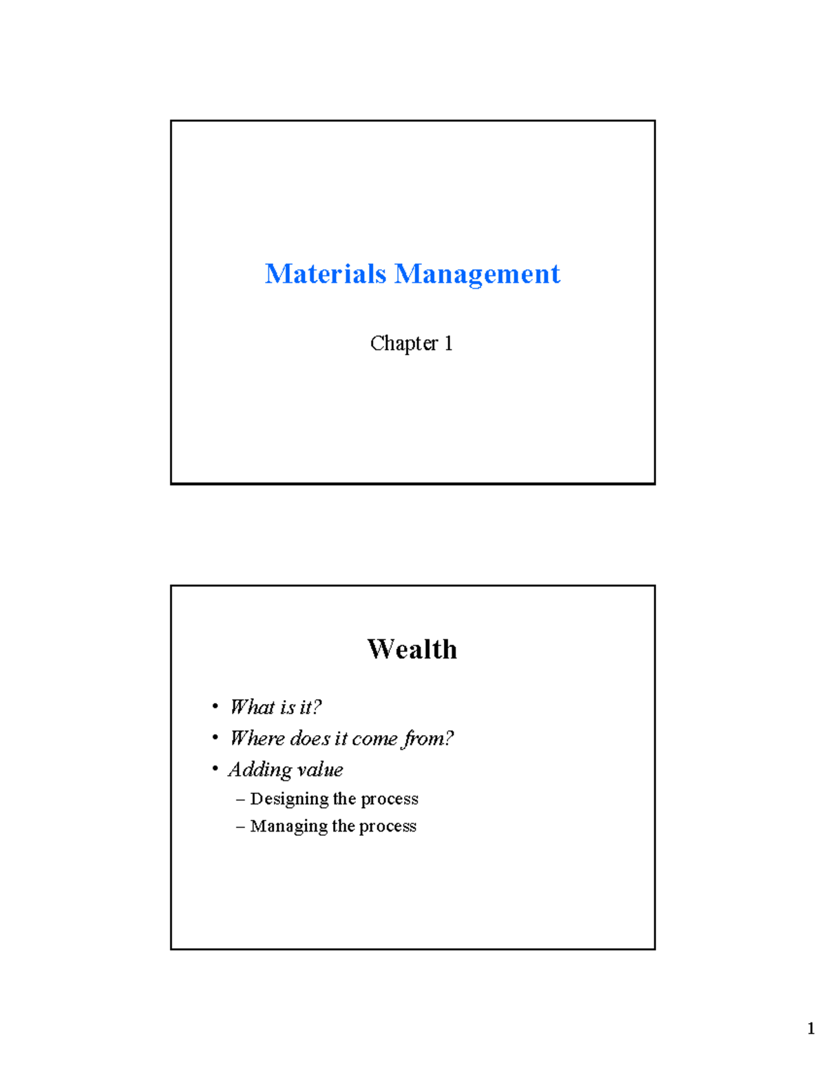 HK222 Chapter 01 - Introduction to Materials Management - Studocu