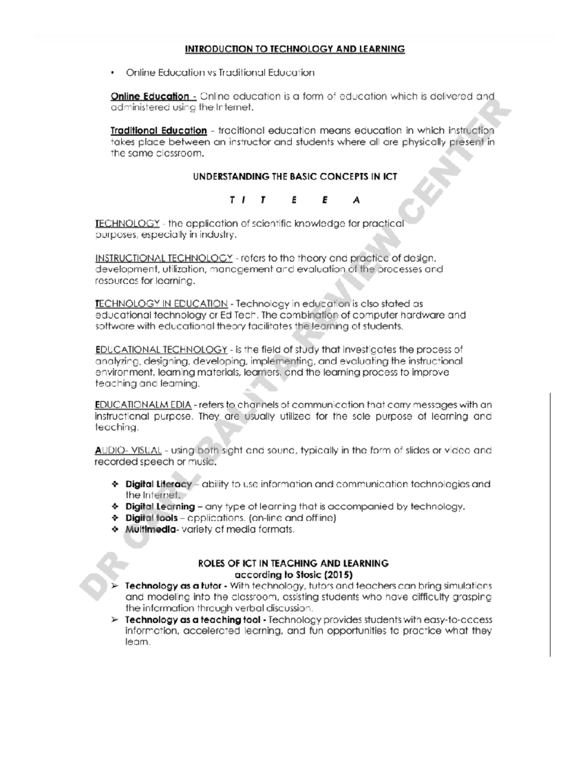 PED 5 Technology for Teaching & Learning: A Comprehensive Overview ...