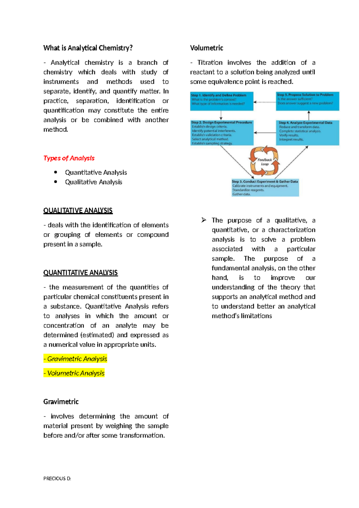 Analytical Chemistry Overview: Methods & Techniques - Studocu